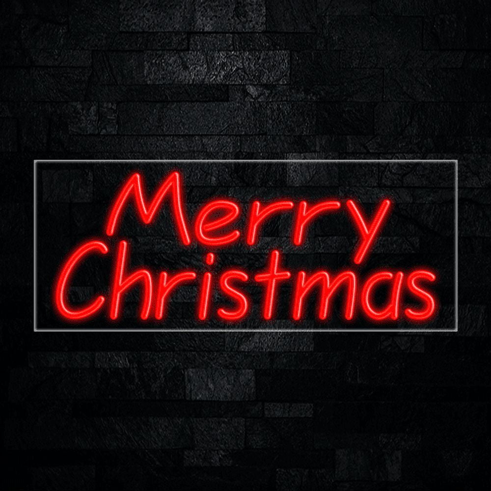 Merry Christmas-LED Neon Sign 30"L x 12"H #30261 - Walmart.com