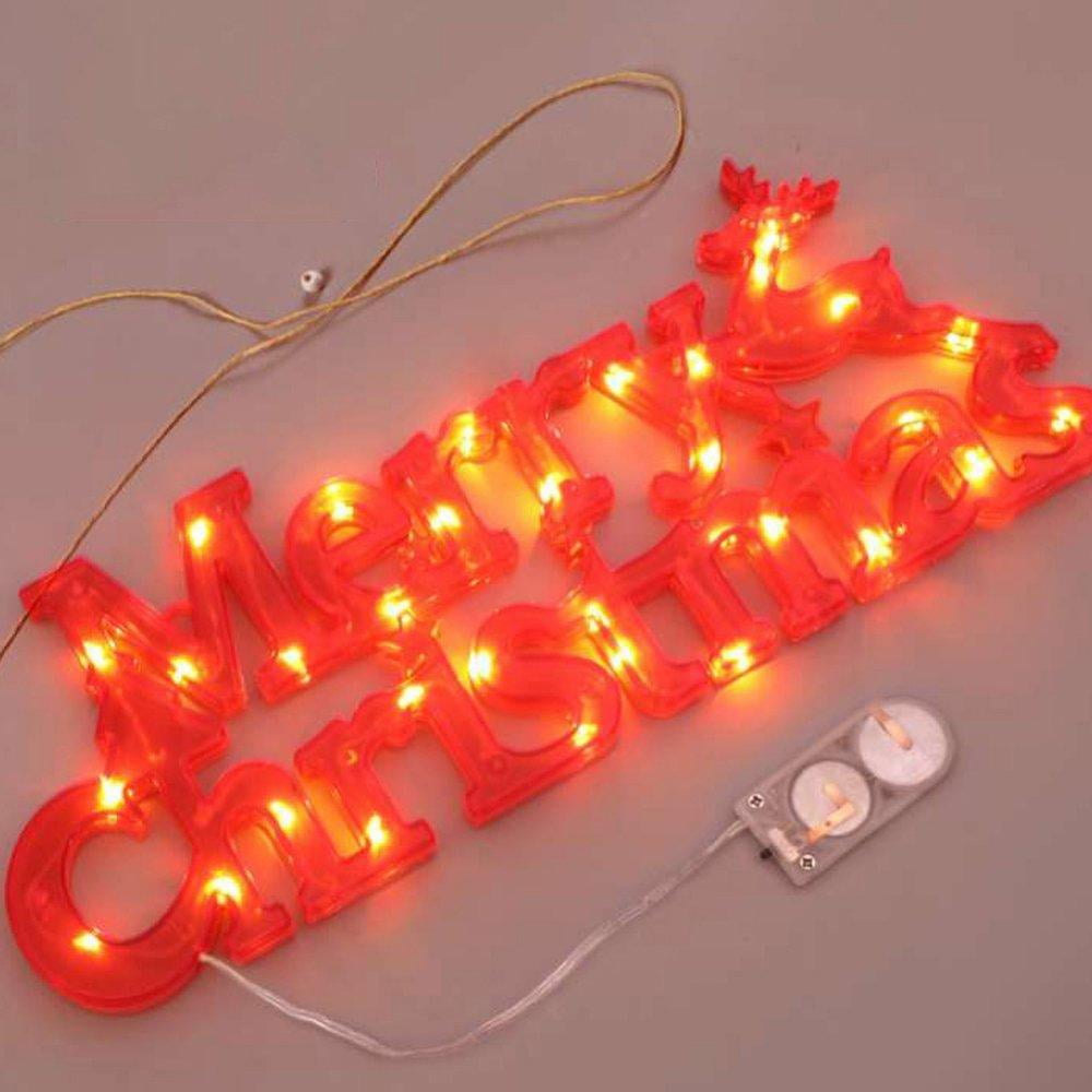 Merry Christmas Light up Sign Outdoor Xmas Window Decorations Lighted ...