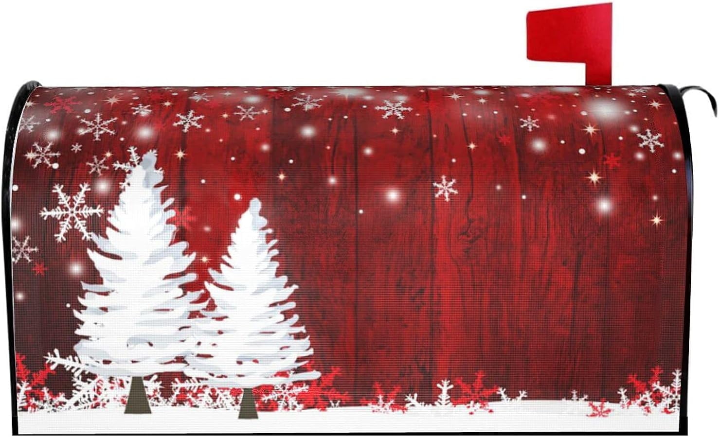 Merry Christmas Mailbox Covers Magnetic 21" X 18" Winter Snowflake Tree ...