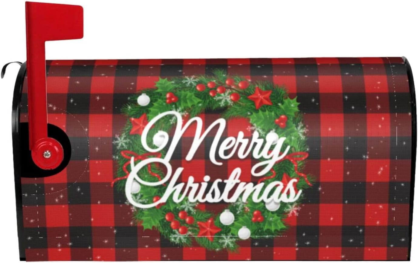 Merry Christmas Mailbox Covers Magnetic Large Oversized 25.5 X 21 ...