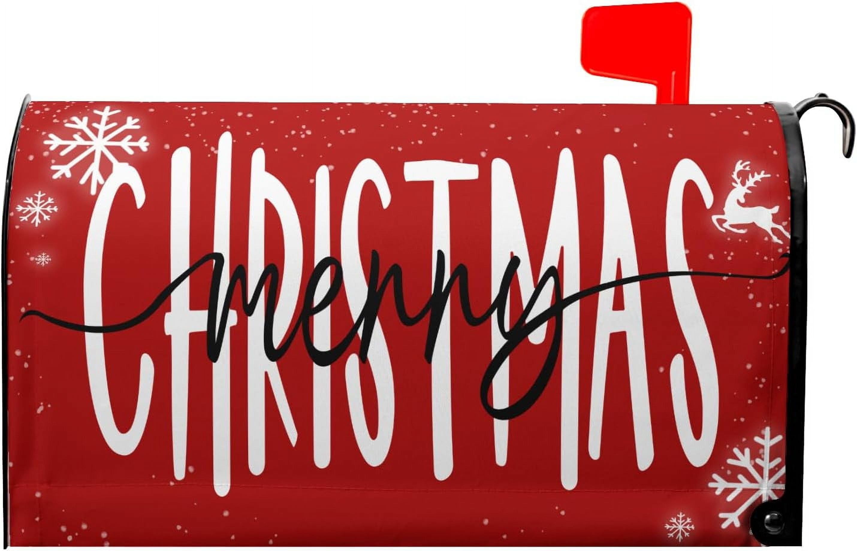 Merry Christmas Mailbox Covers Magnetic Large Size 25x21 Christmas Xmas ...