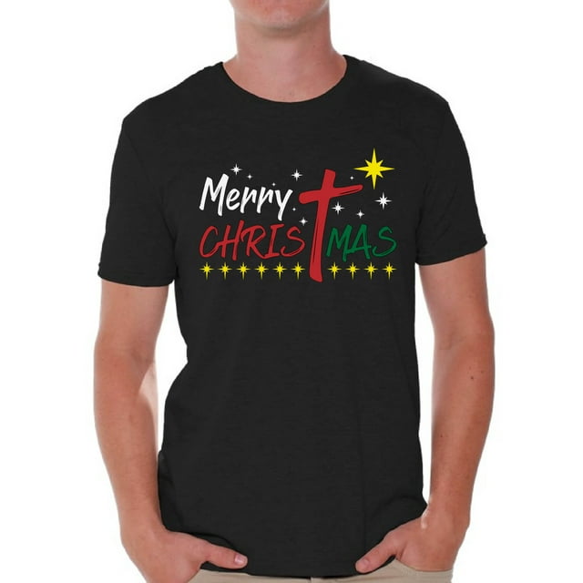 Merry Christmas Men Shirt Christian Shirt for Men Merry Xmas Men's T ...