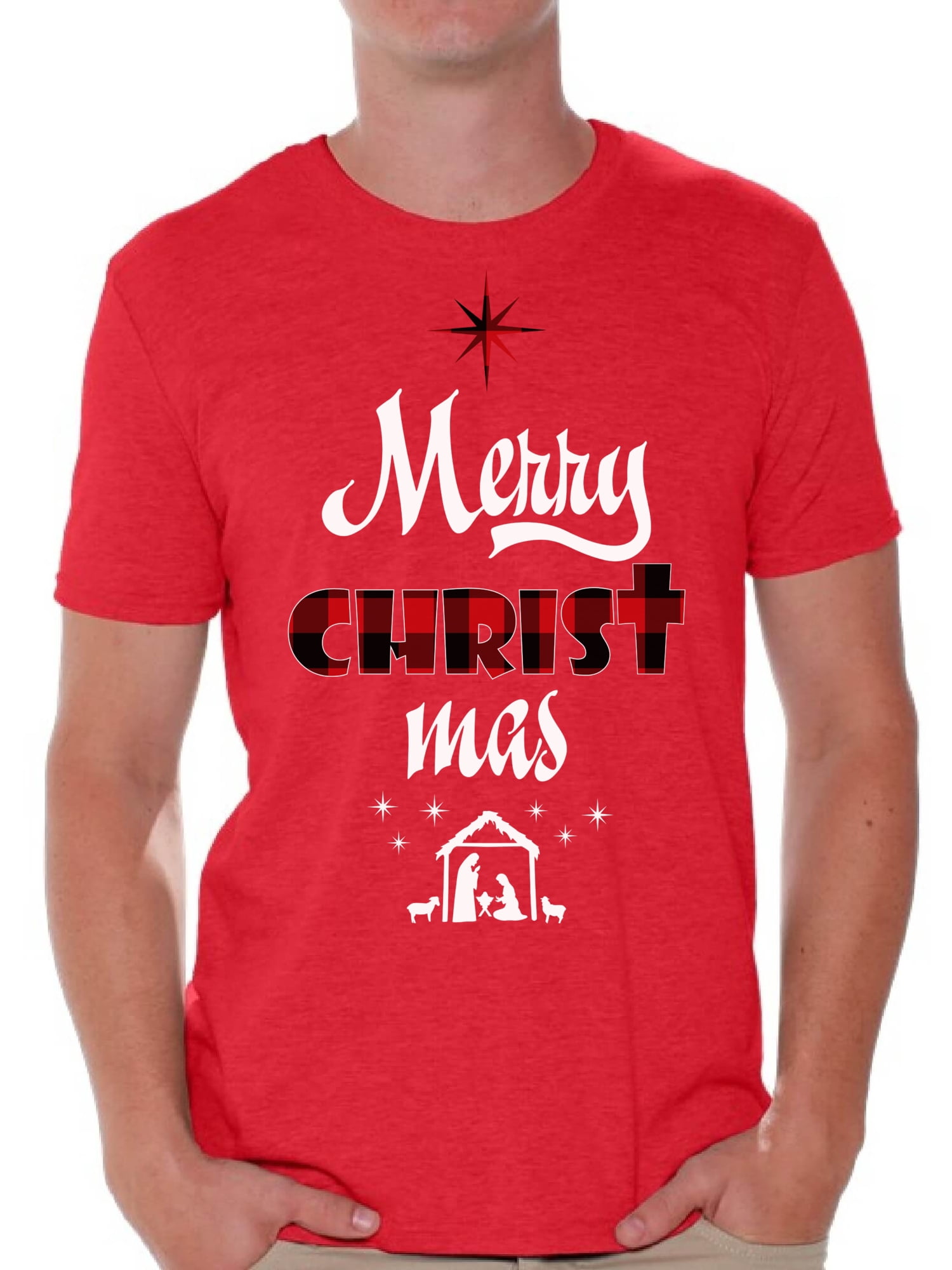 Merry Christmas Men Shirt Christian Shirt for Men Merry Xmas Men's T ...