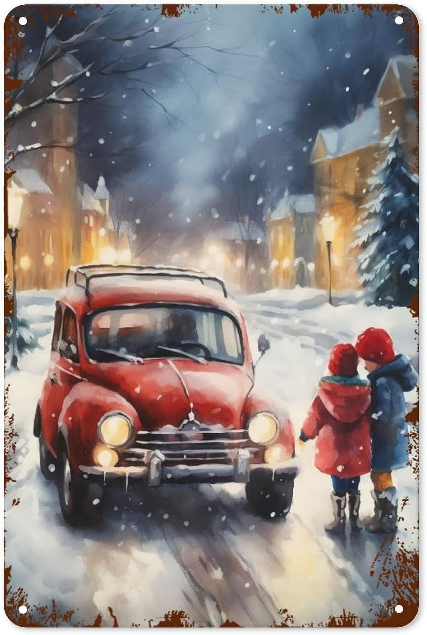 Merry Christmas Metal Tin Signs-Metal Tin Signs Exquisite Wall Art ...
