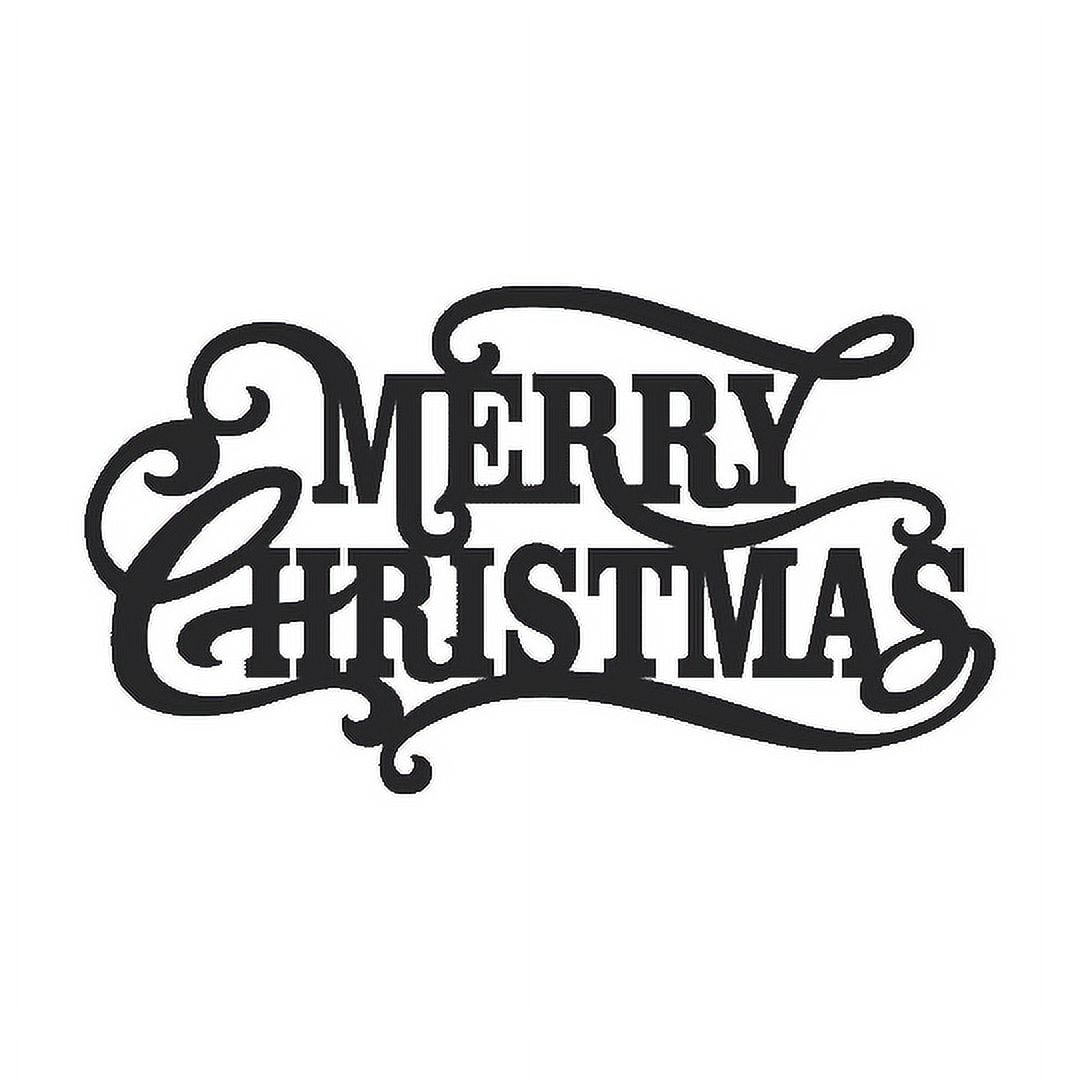 Badger Steel USA Merry Christmas - Outdoor Hanging Metal Wall Art for ...