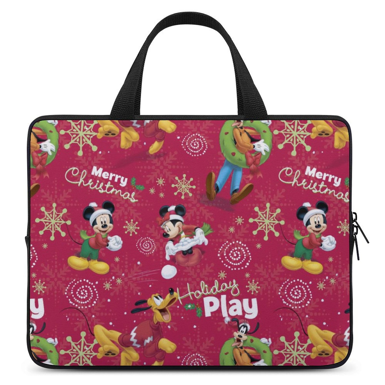 Merry Christmas Mickey 12 Inch Laptop Bag,Expandable Computer Bag ...