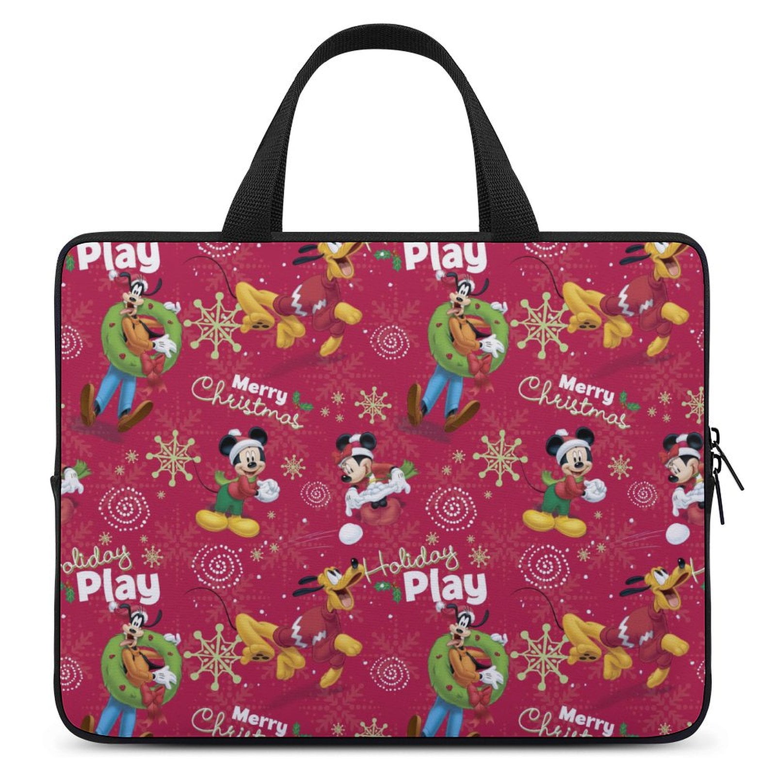 Merry Christmas Mickey 17 Inch Laptop Bag,Expandable Computer Bag ...