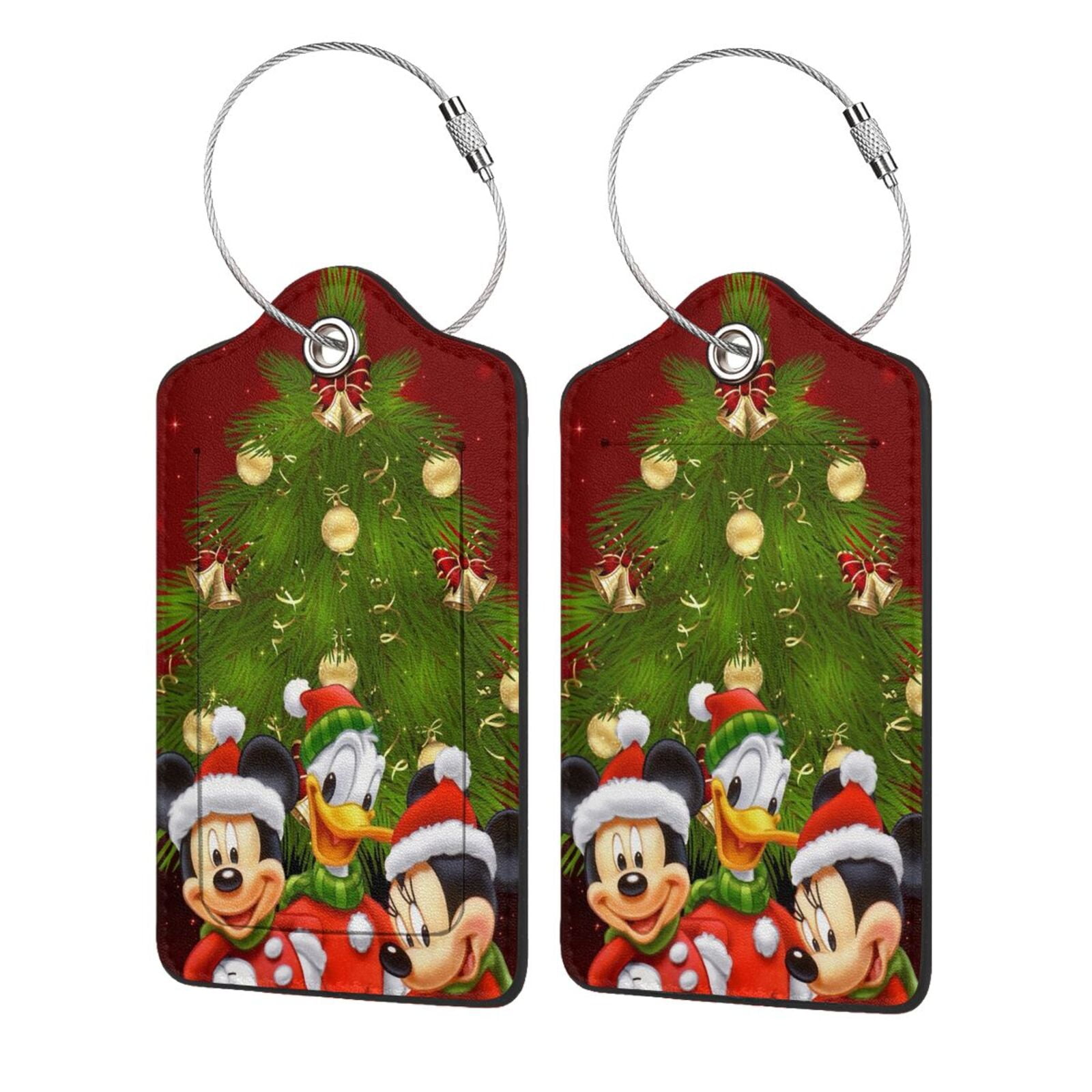 Merry Christmas Mickey Minnie Donald Duck Luggage Tags for Suitcases ...