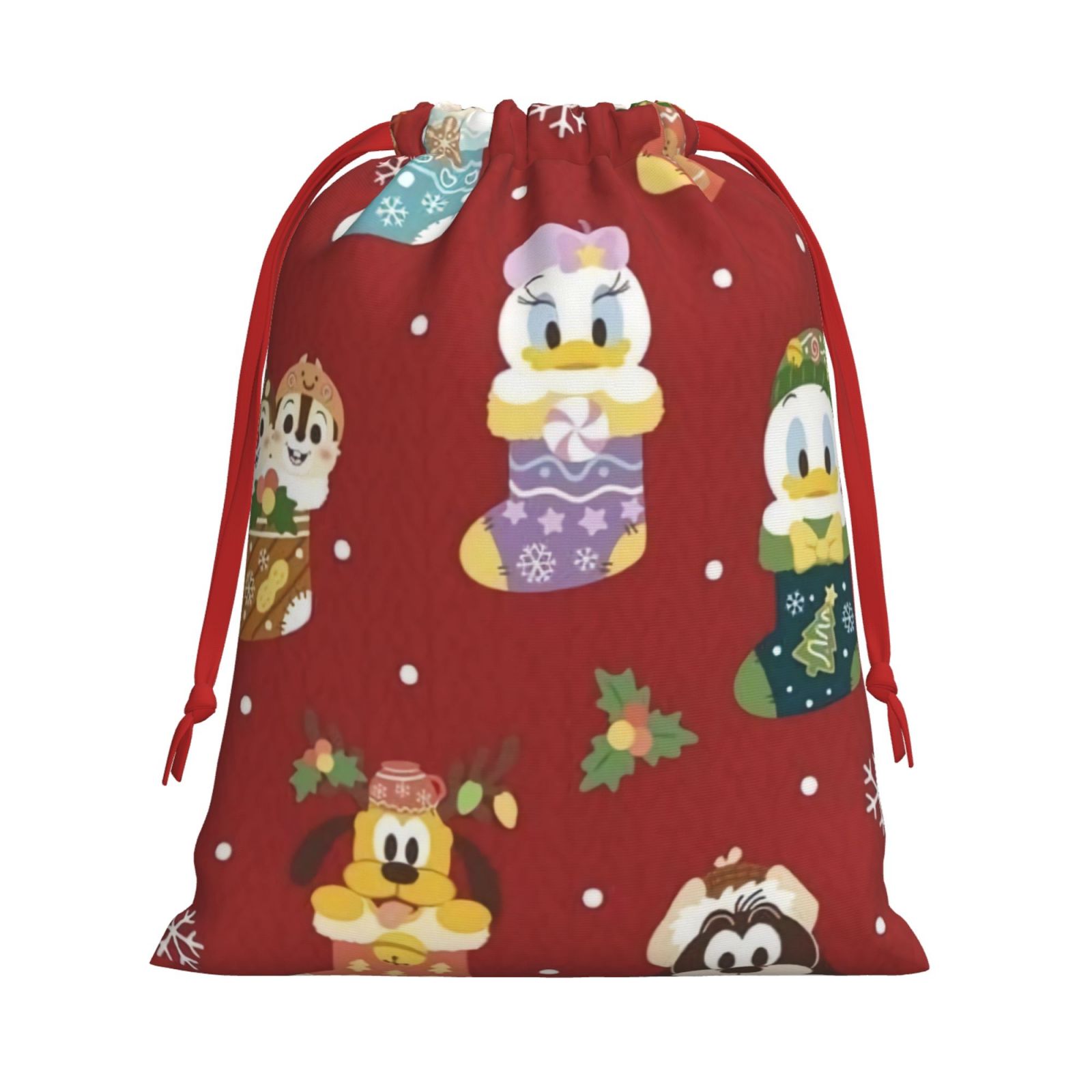 Merry Christmas Mickey & Minnie Mouse032 Drawstring Bag For Kids Adults ...