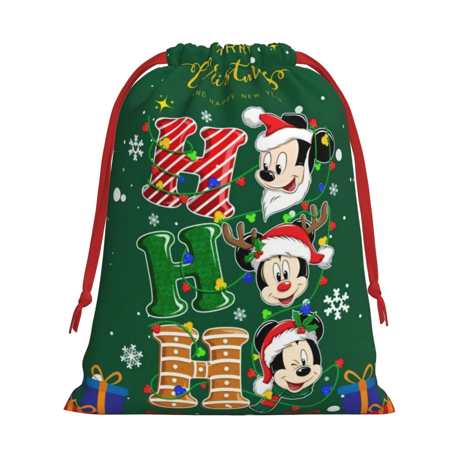 Merry Christmas Mickey & Minnie Mouse356 Drawstring Bag For Kids Adults ...