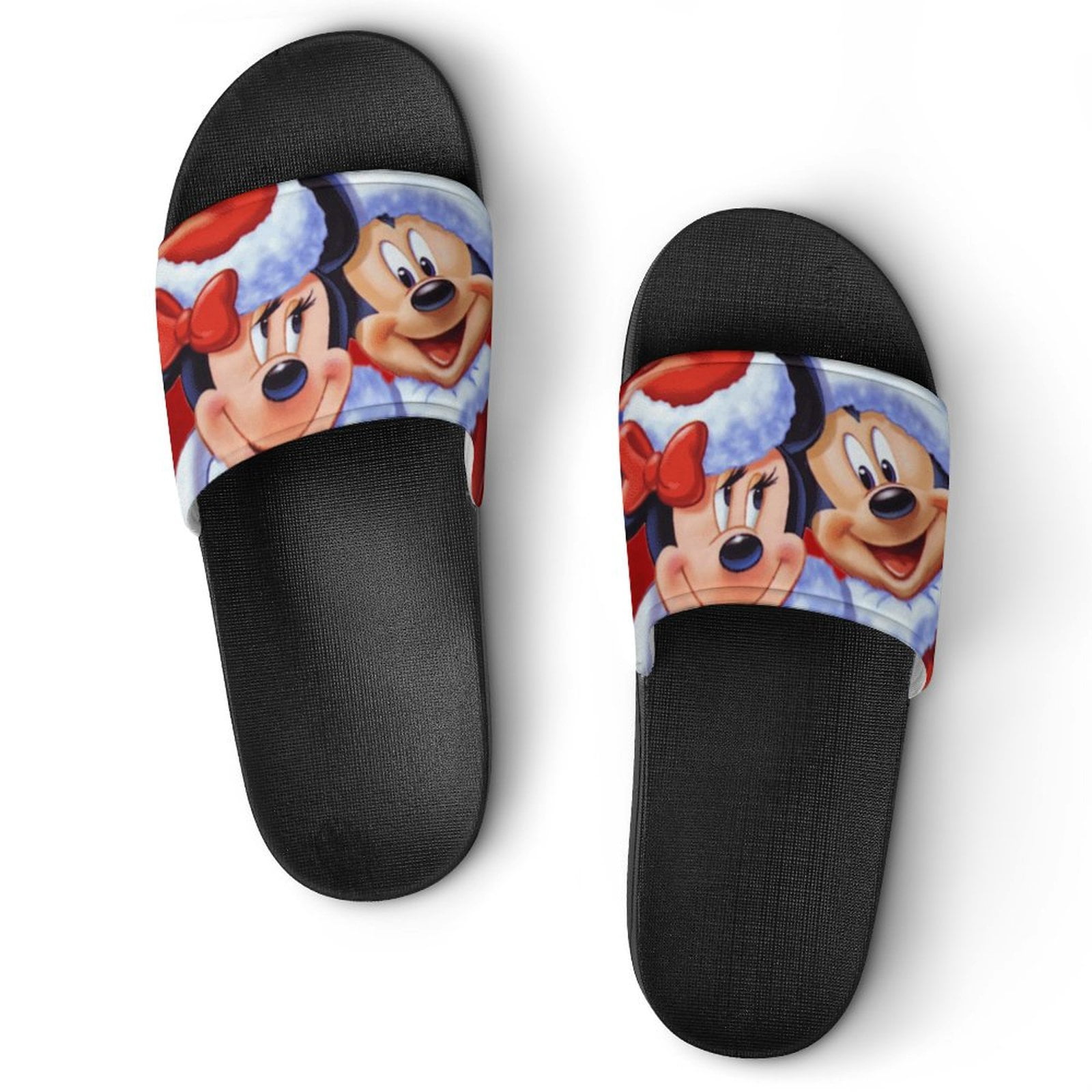 Merry Christmas Mickey Minnie Slippers for Men and Women,Beach Sandals ...