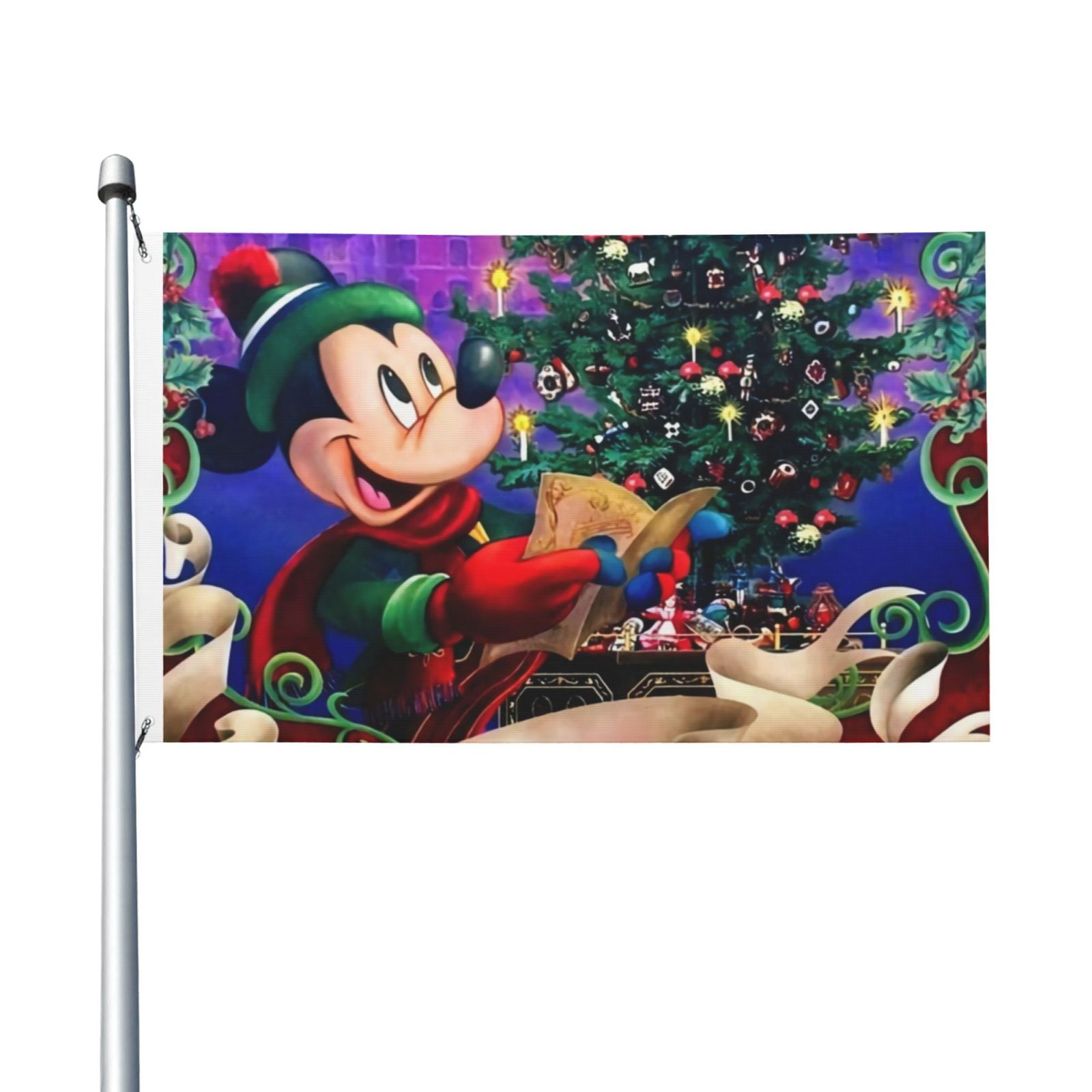 Merry Christmas Mickey Mouse584 3x5ft Face Flag Fade Proof Holiday Fall ...