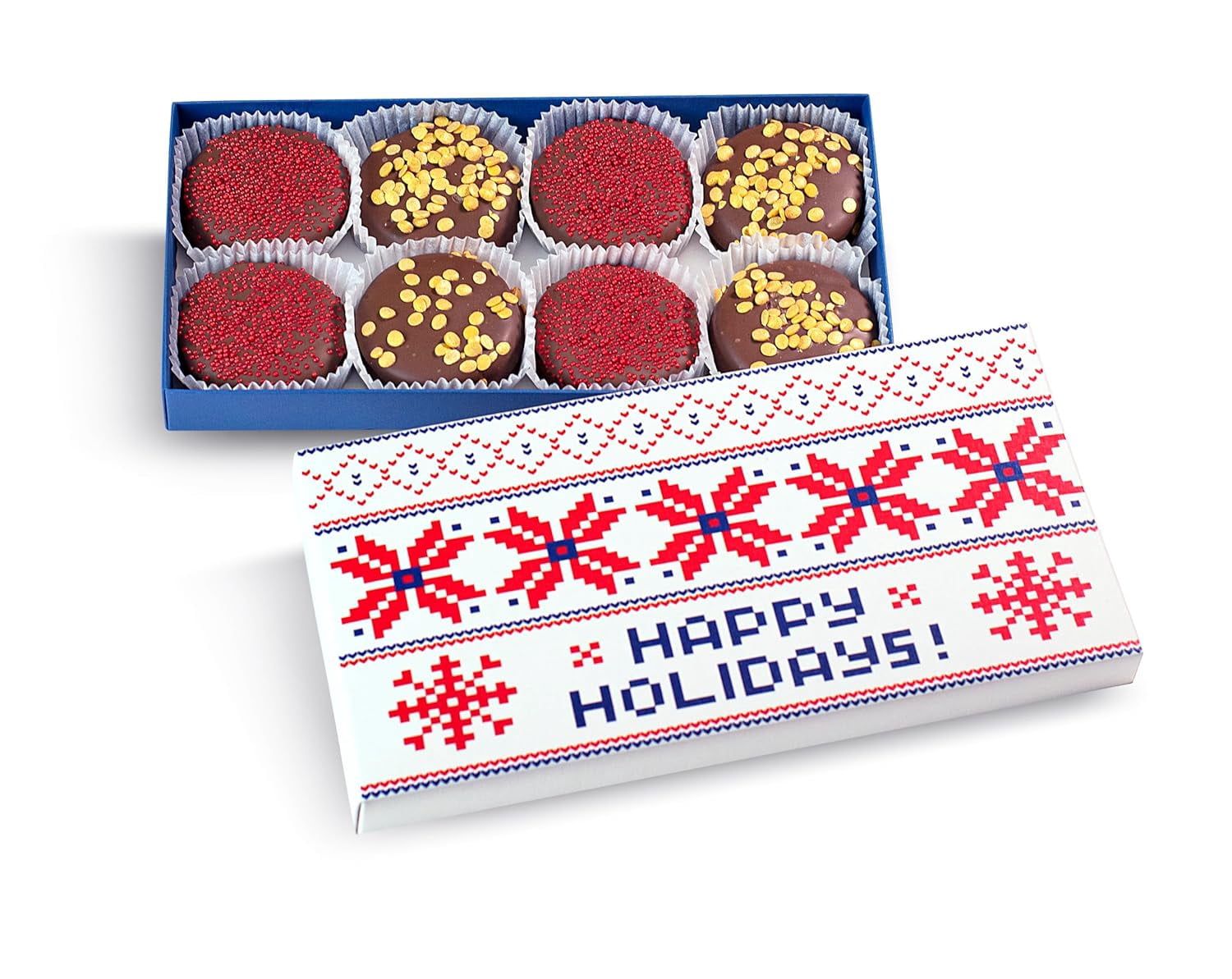 Merry Christmas Milk Chocolate Covered Chocolate Sandwich Cookies ...