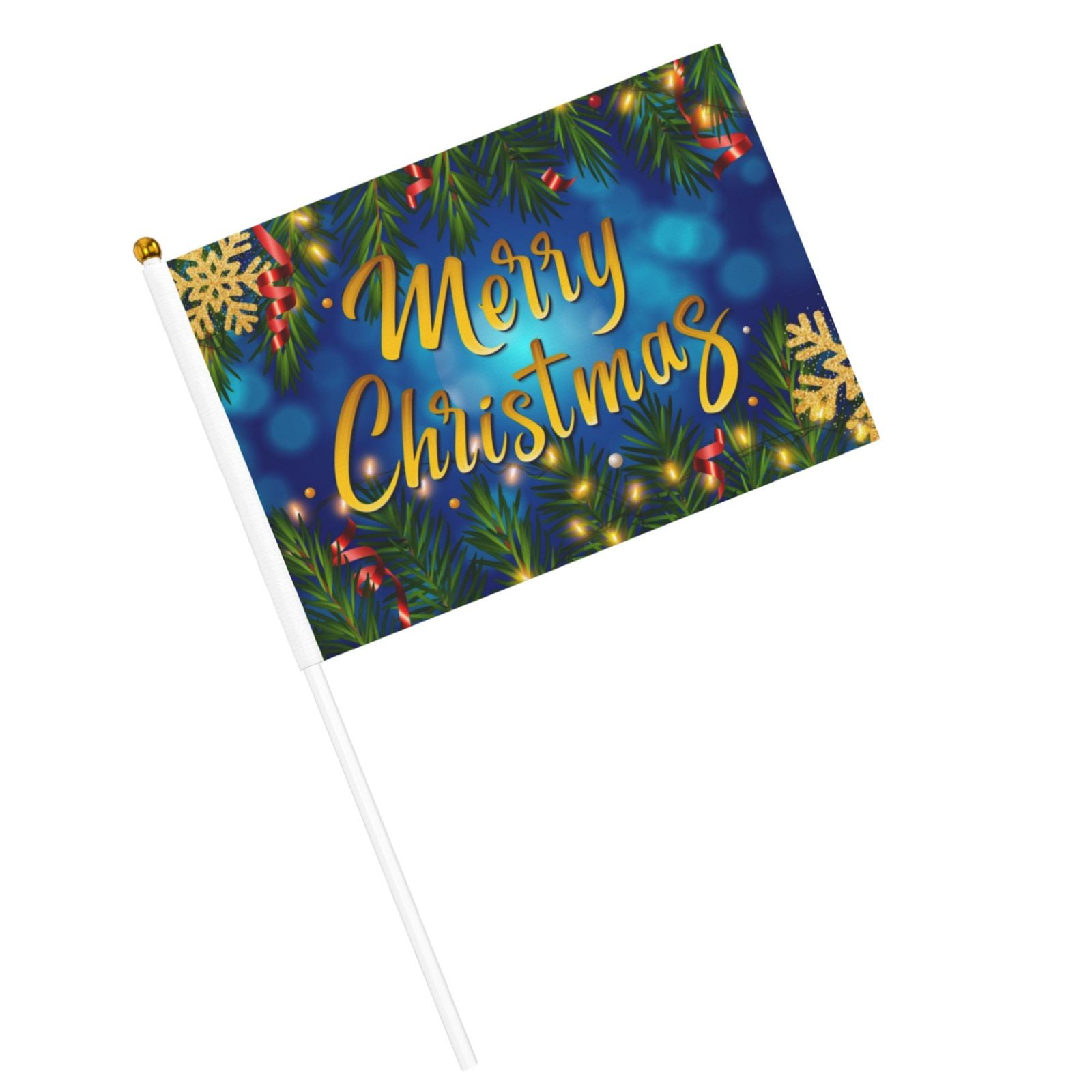 Merry Christmas Mini Hand Held Flags Small Flag Banner Party Decoration ...