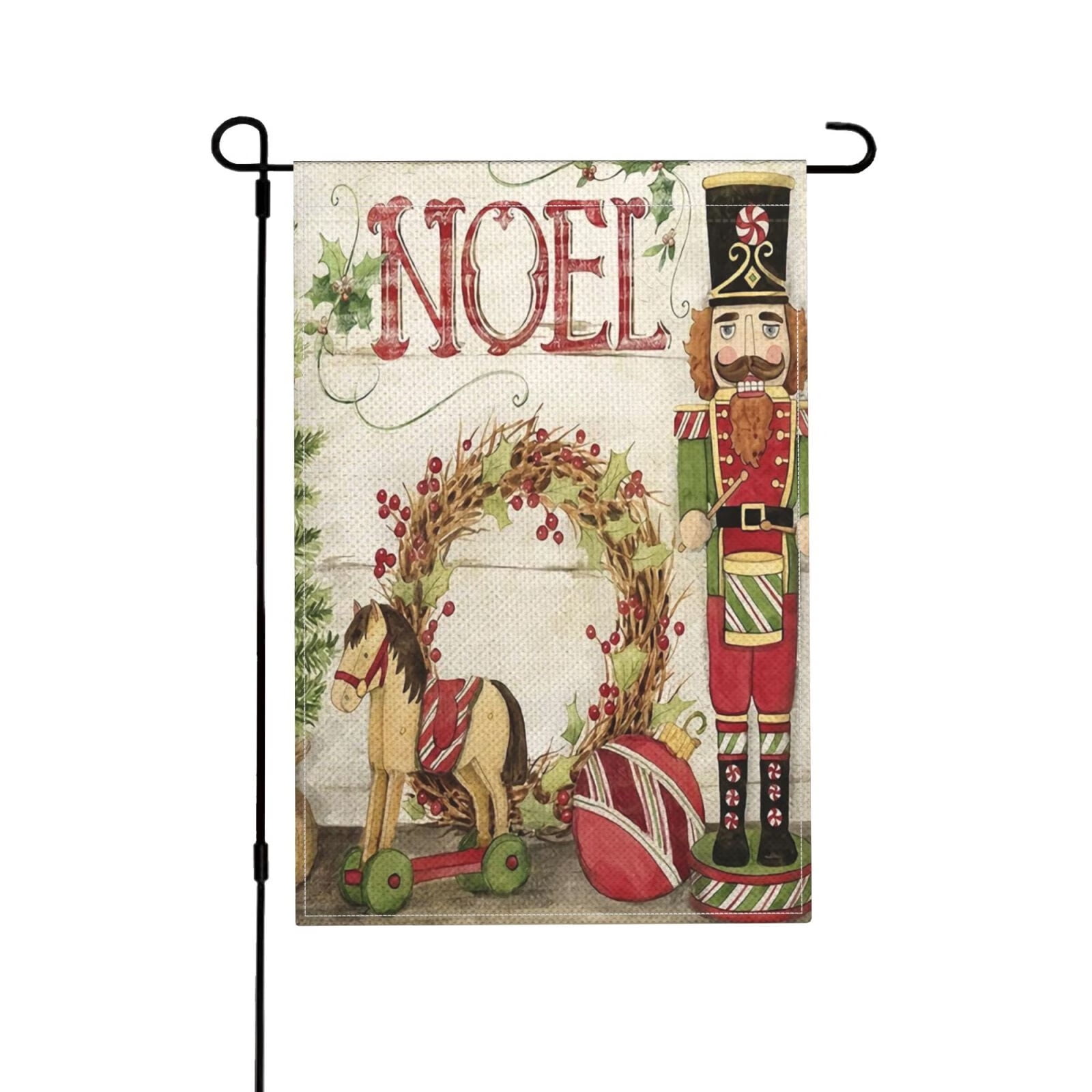 Merry Christmas Nutcracker Garden Flag Vertical Double Sided, inter ...