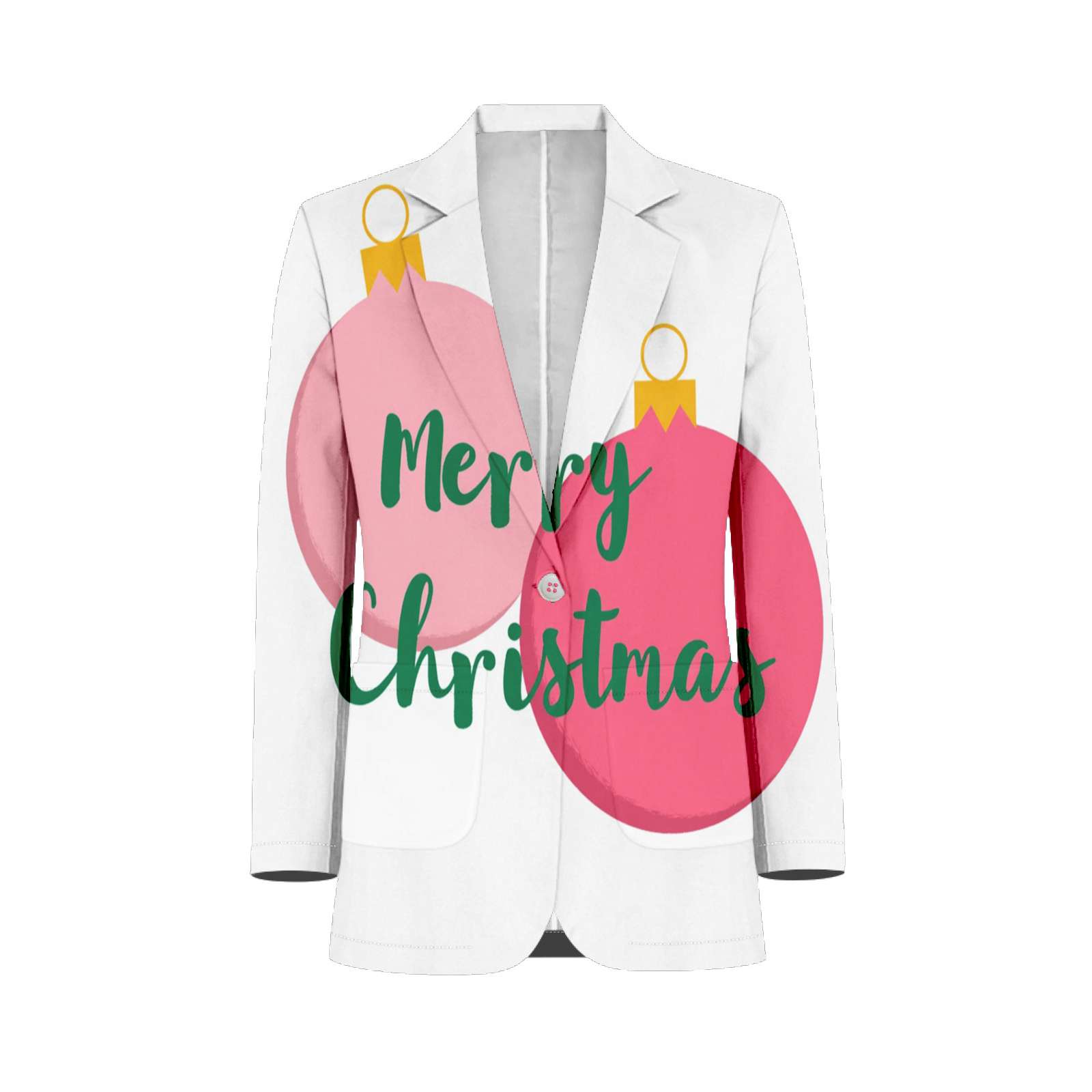 Merry Christmas Ornaments Greeting Card Mens Suits Shawl Collar Slim ...