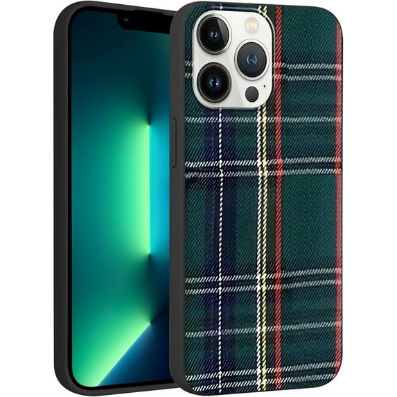 Merry Christmas Plaid Checkered Phone Case for iPhone 13 Pro Max 6.7 ...