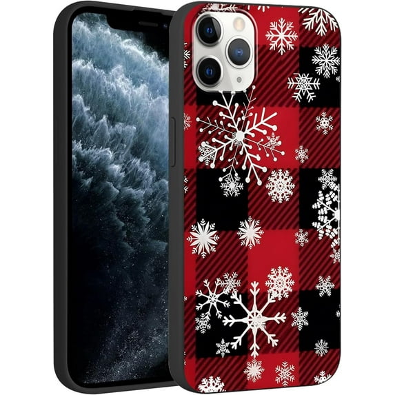 Merry Christmas Plaid Phone Case for iPhone 11 Pro 5.8", Cute Xmas Case ...