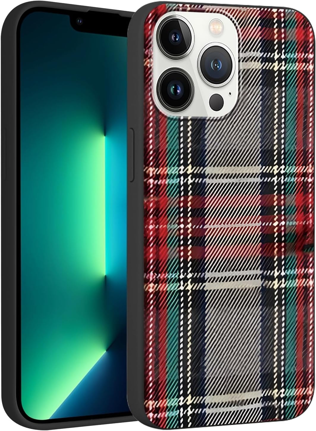 Merry Christmas Plaid Phone Case for iPhone 13 Pro 6.1", Cute Xmas Case ...