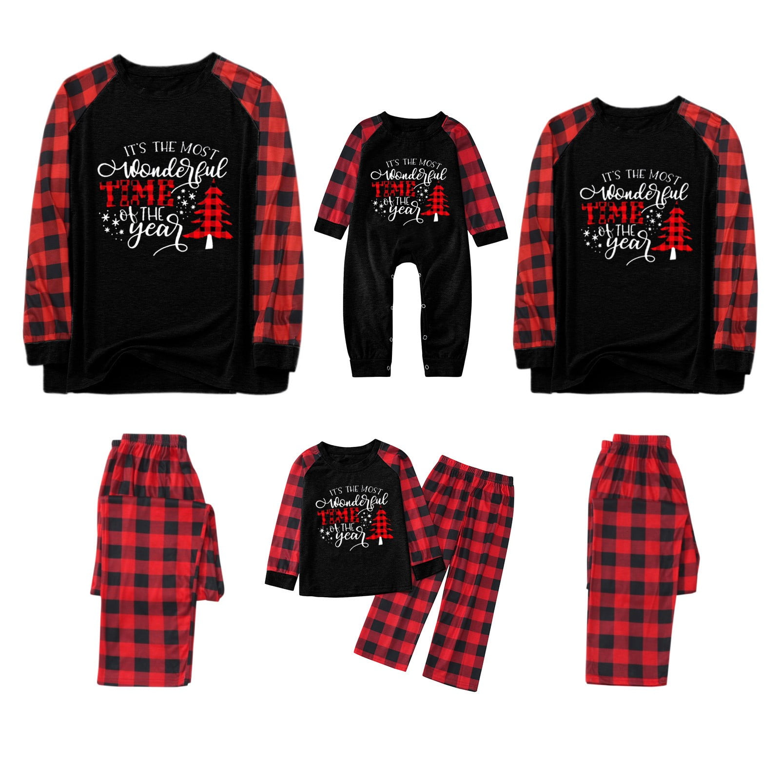 Merry Christmas Plaid Pjs Matching Family Christmas Pajamas, Christmas ...