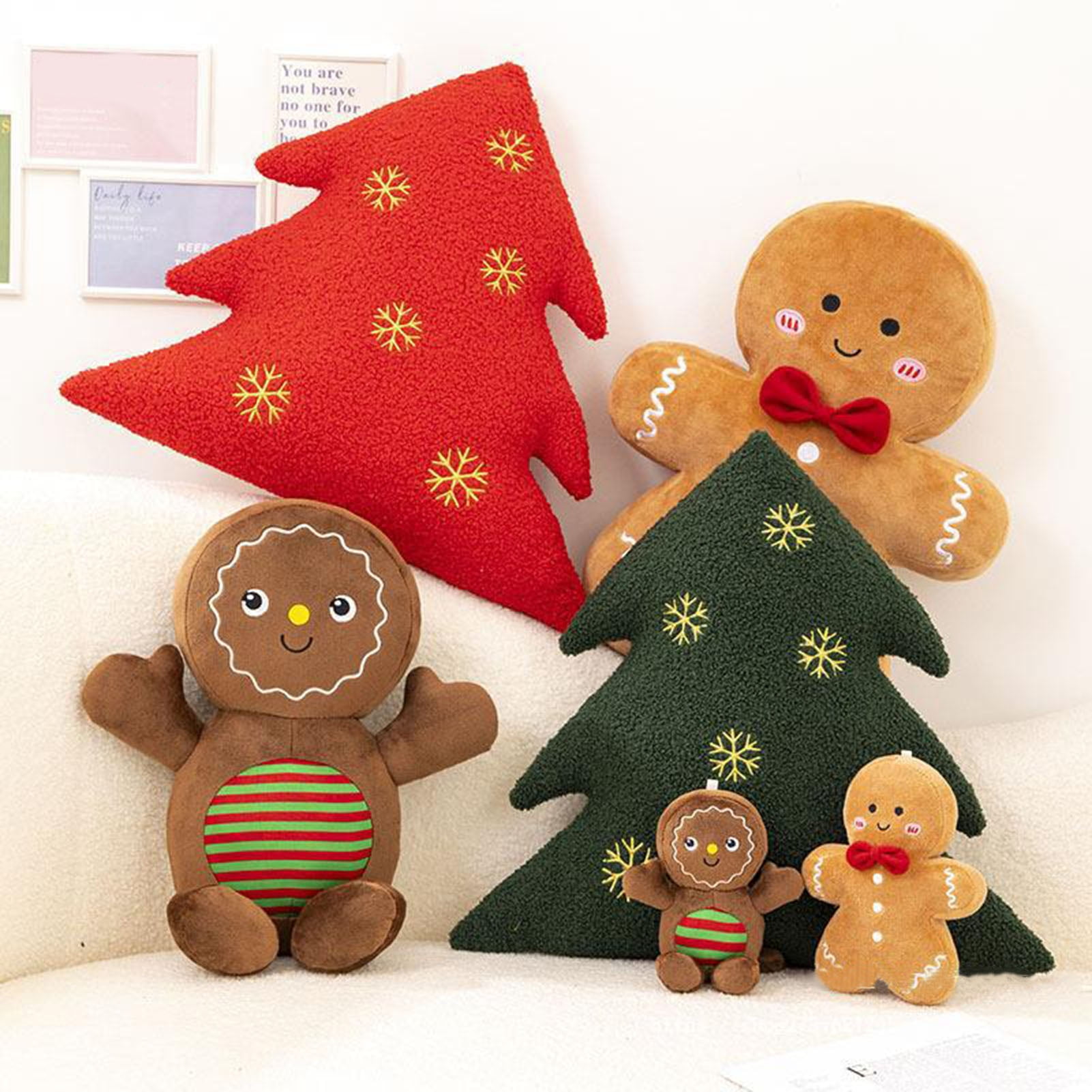 Merry Christmas Plush Collection Adorable Tree, Gingerbread Man, and ...