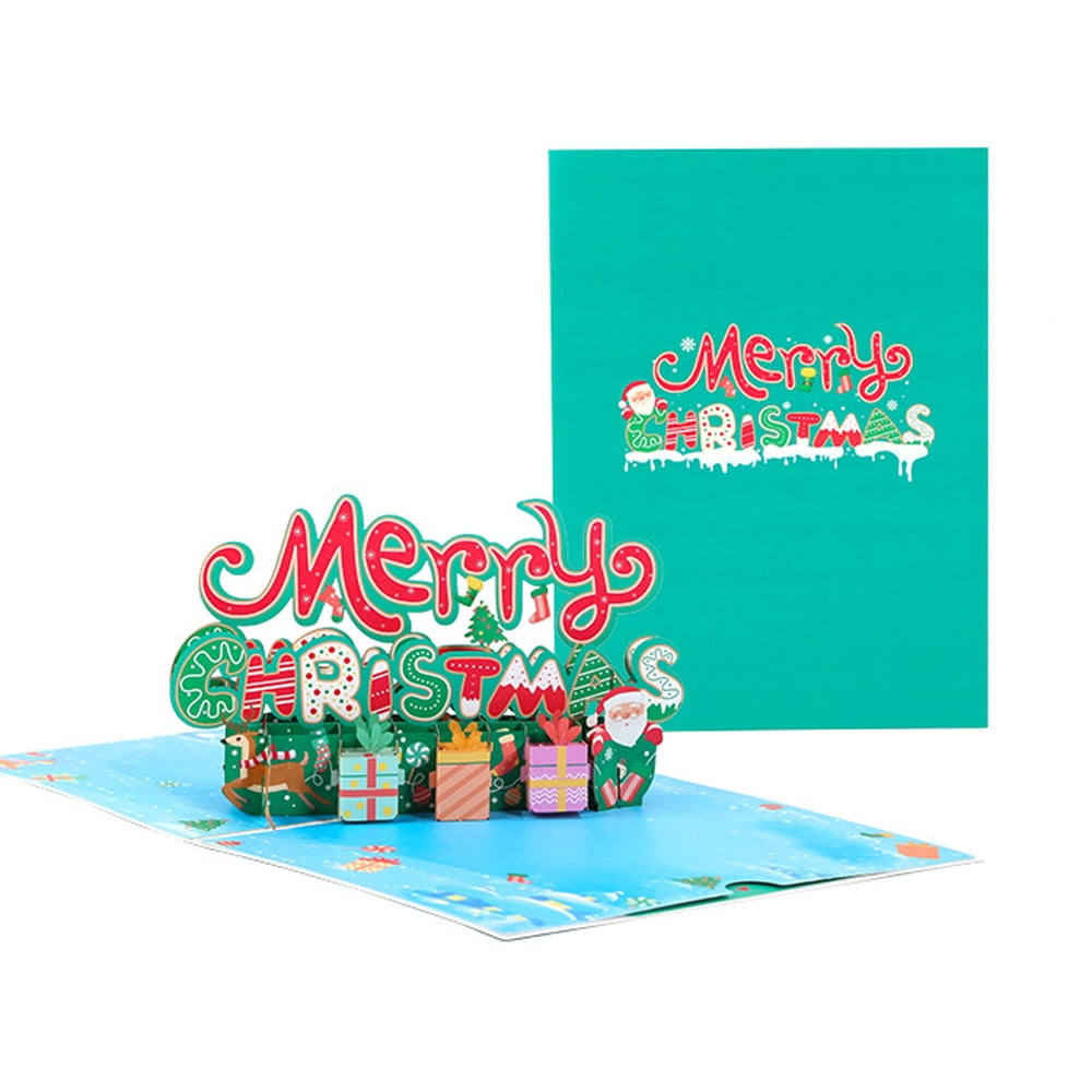 Merry Christmas Pop-Up Card 3D Pop-Up Christmas Card Pop-Up Christmas ...