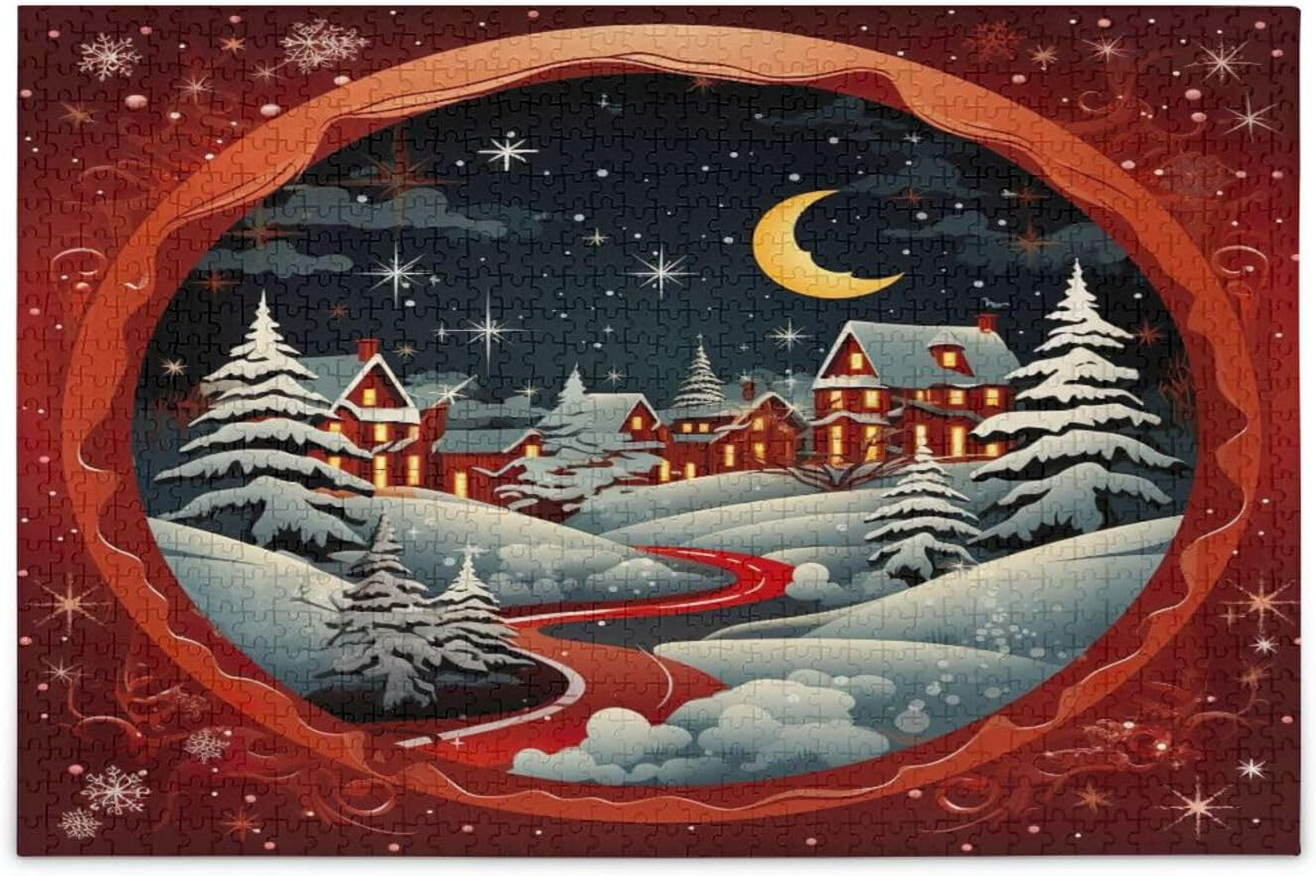 Merry Christmas Puzzles for Adults 1000 Pieces, Fun Puzzles for Teens ...