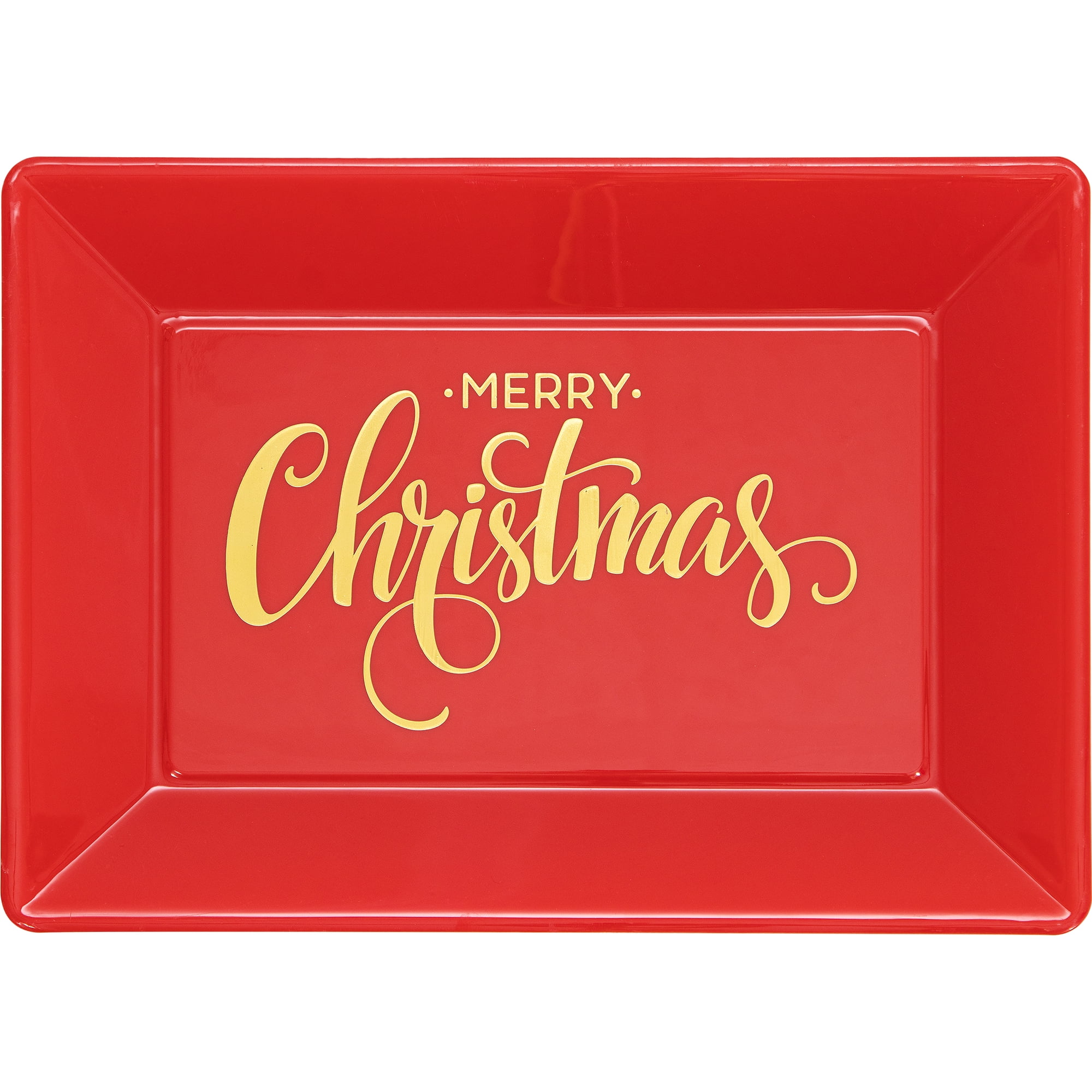 Serving Trays Red Plastic Dishes Platters