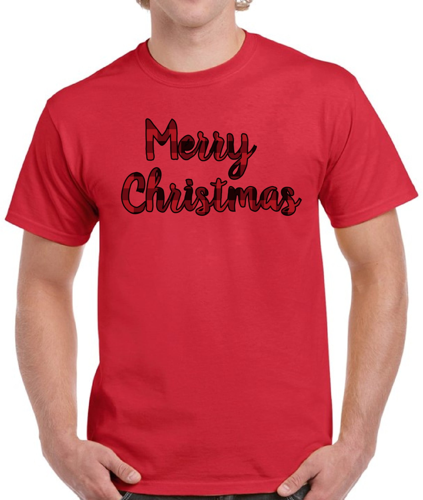 Merry Christmas Red Print Christmas Mens Shirt - S M L XL 2XL 3XL 4XL ...