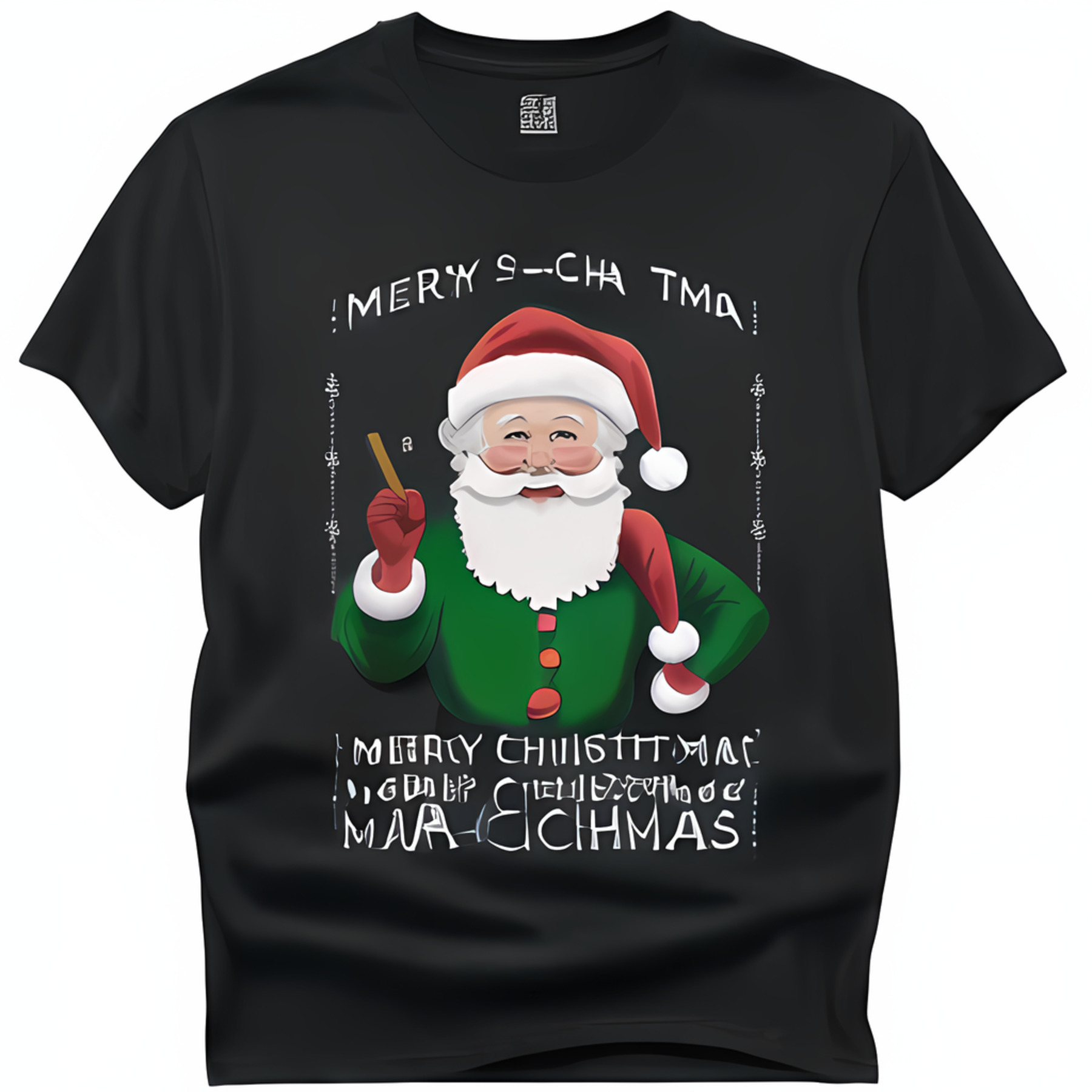Merry Christmas Santa Cigar Graffiti Style Vector T-Shirt Design ...