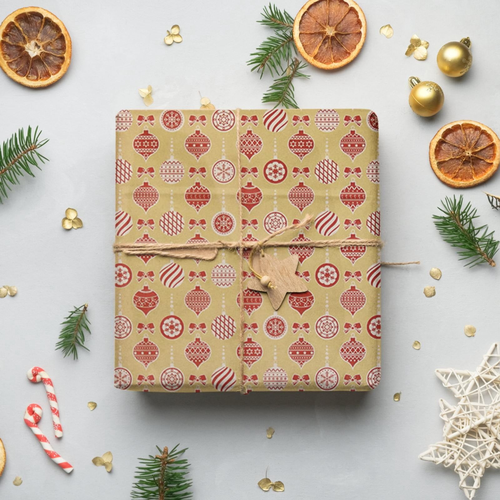 Merry Christmas Santa Hat Pattern Wrapping Paper for Festival Parties ...