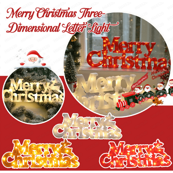 Large Outdoor Merry Christmas Lighted Sign