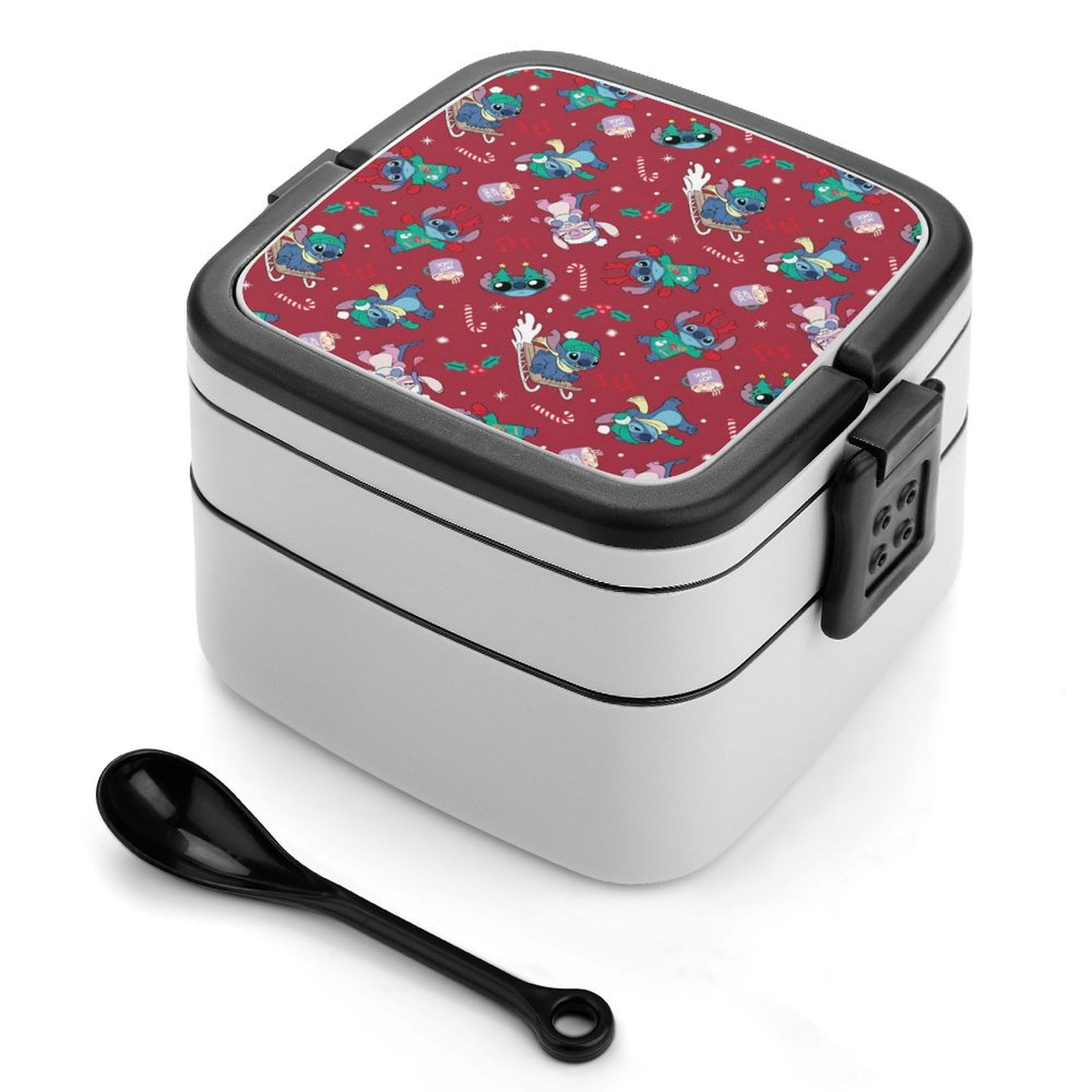 Merry Christmas Stitch87 6589 Lunch Boxes 1000 ML Double Layer Bento ...