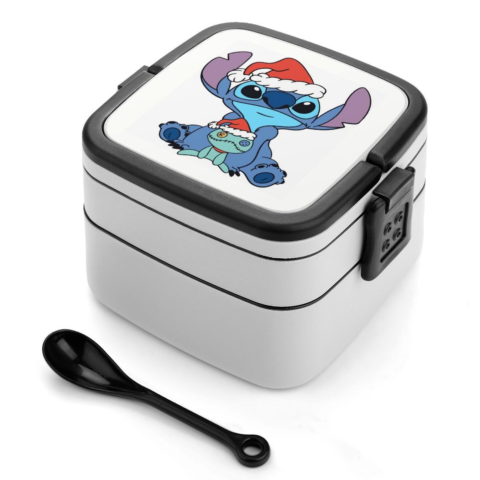 Merry Christmas Stitch9856 Lunch Boxes 1000 ML Double Layer Bento Box ...