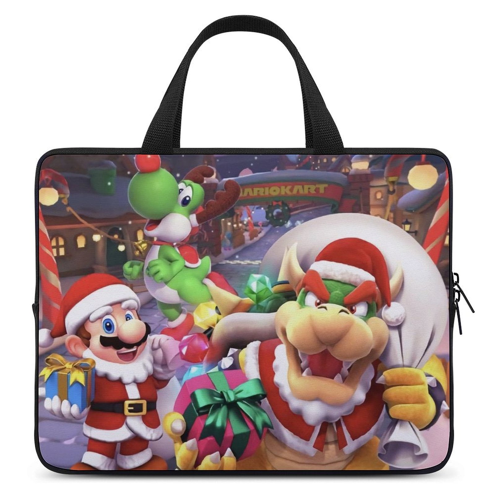 Merry Christmas Super Mario Friends 17 Inch Laptop Bag,Expandable ...
