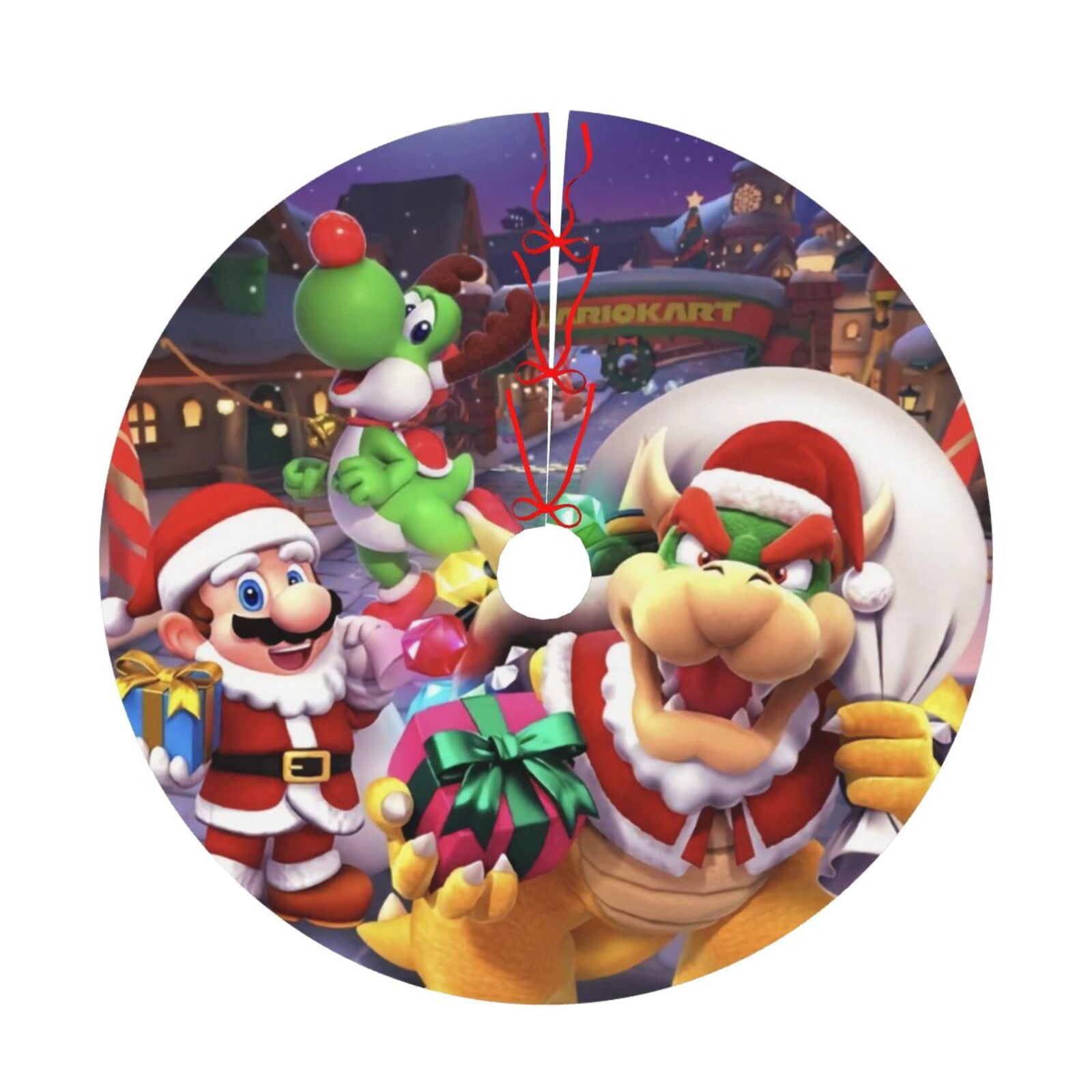 Merry Christmas Super-Mario Friends Christmas Tree Skirt 30 Inch,Soft ...