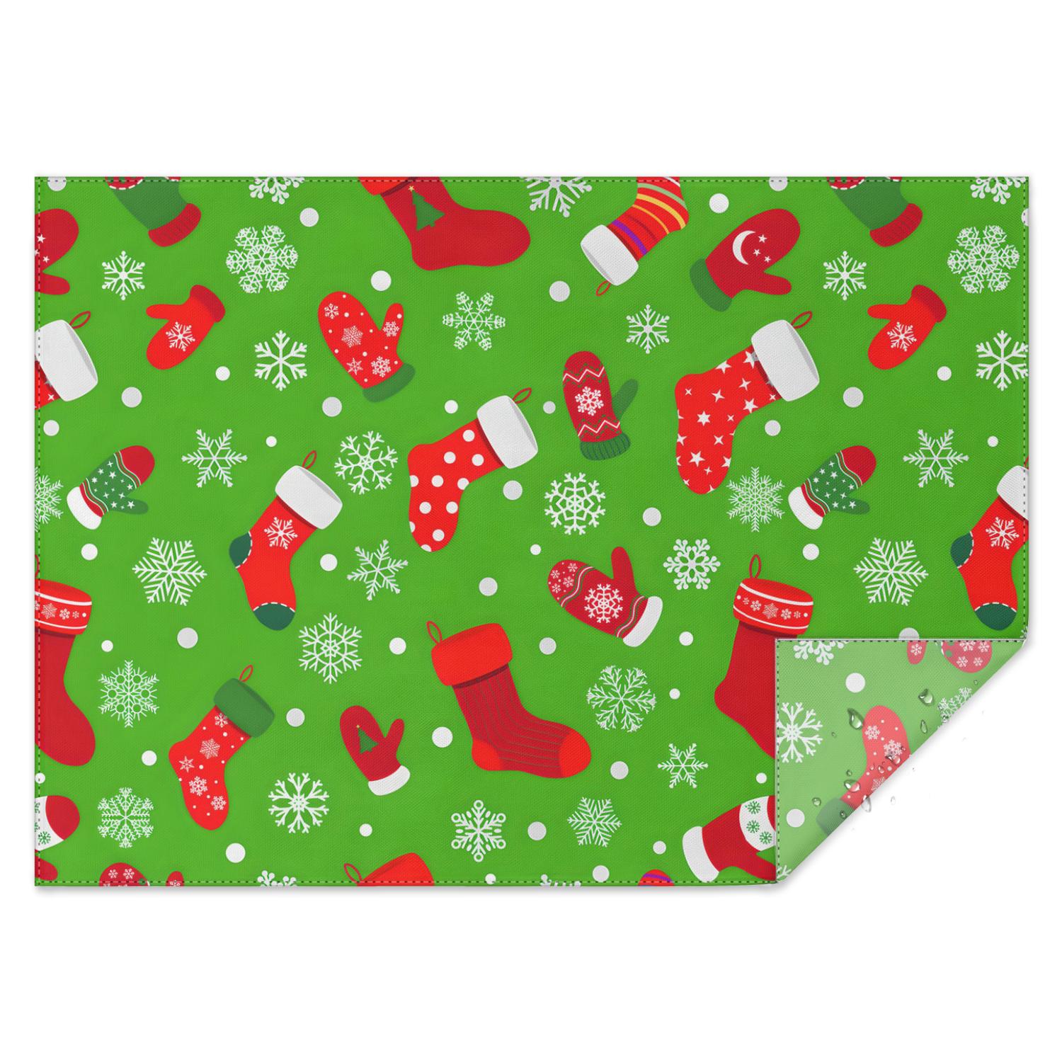 Merry Christmas Table Cloth Wrinkle Resistant Washable Tablecolths ...