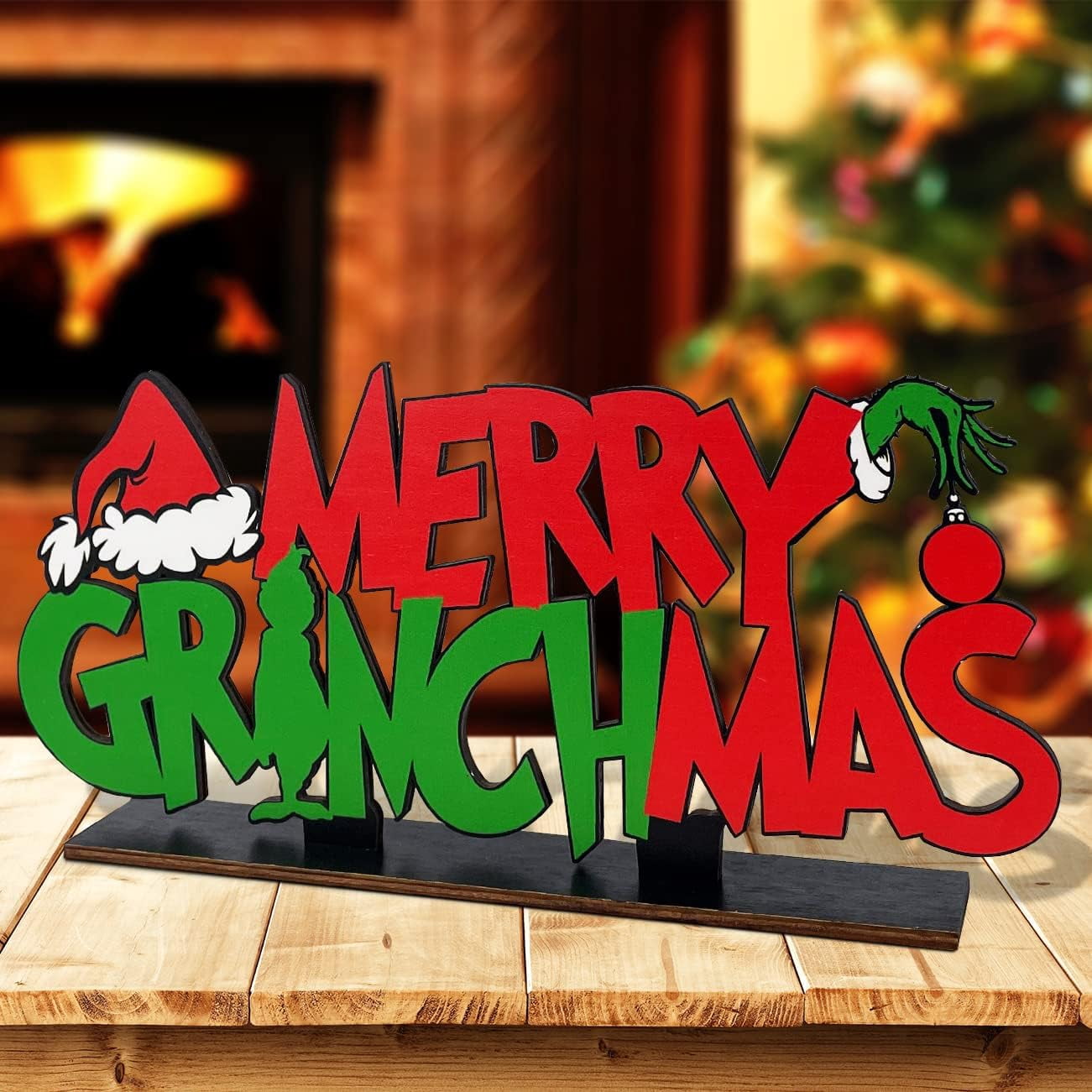 Merry Christmas Table Decoration Signs Merry Christmas Wooden ...