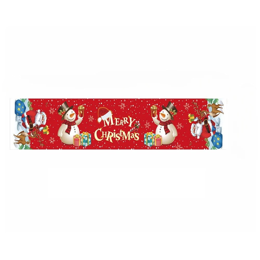 Merry Christmas Table Runner Xmas Ornament Decor New Year Holiday Party ...