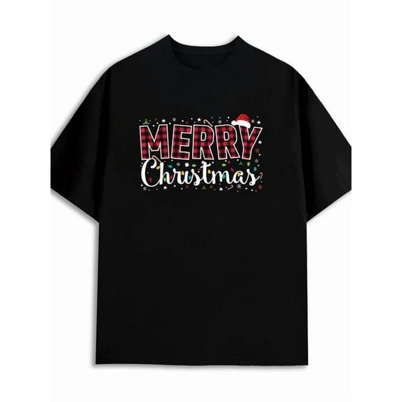 Merry Christmas Tee men Christmas 180G 100% Cotton black humor ...