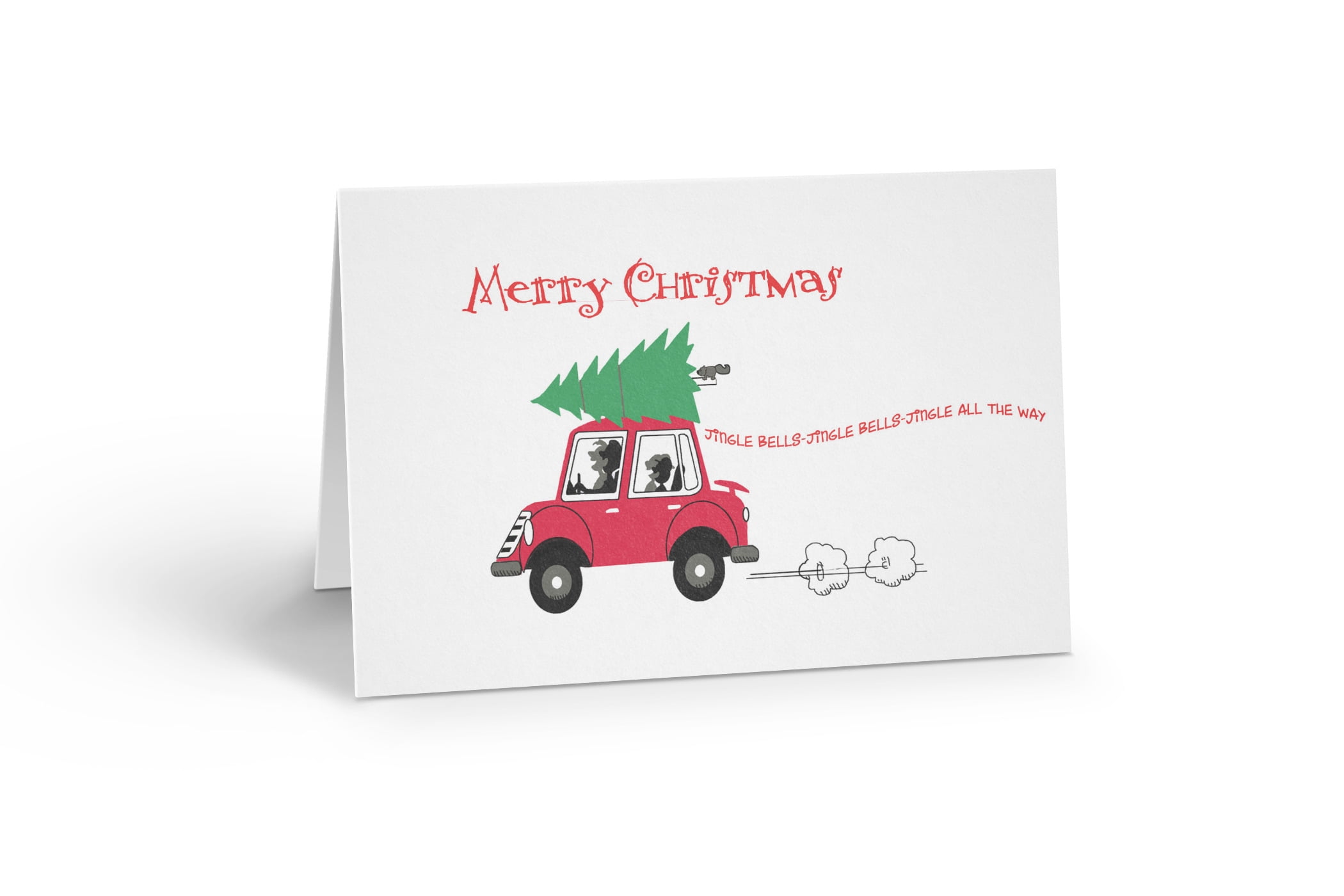 Merry Christmas Themed Notecards - 4.25" x 5.5" - 10 Christmas Note ...