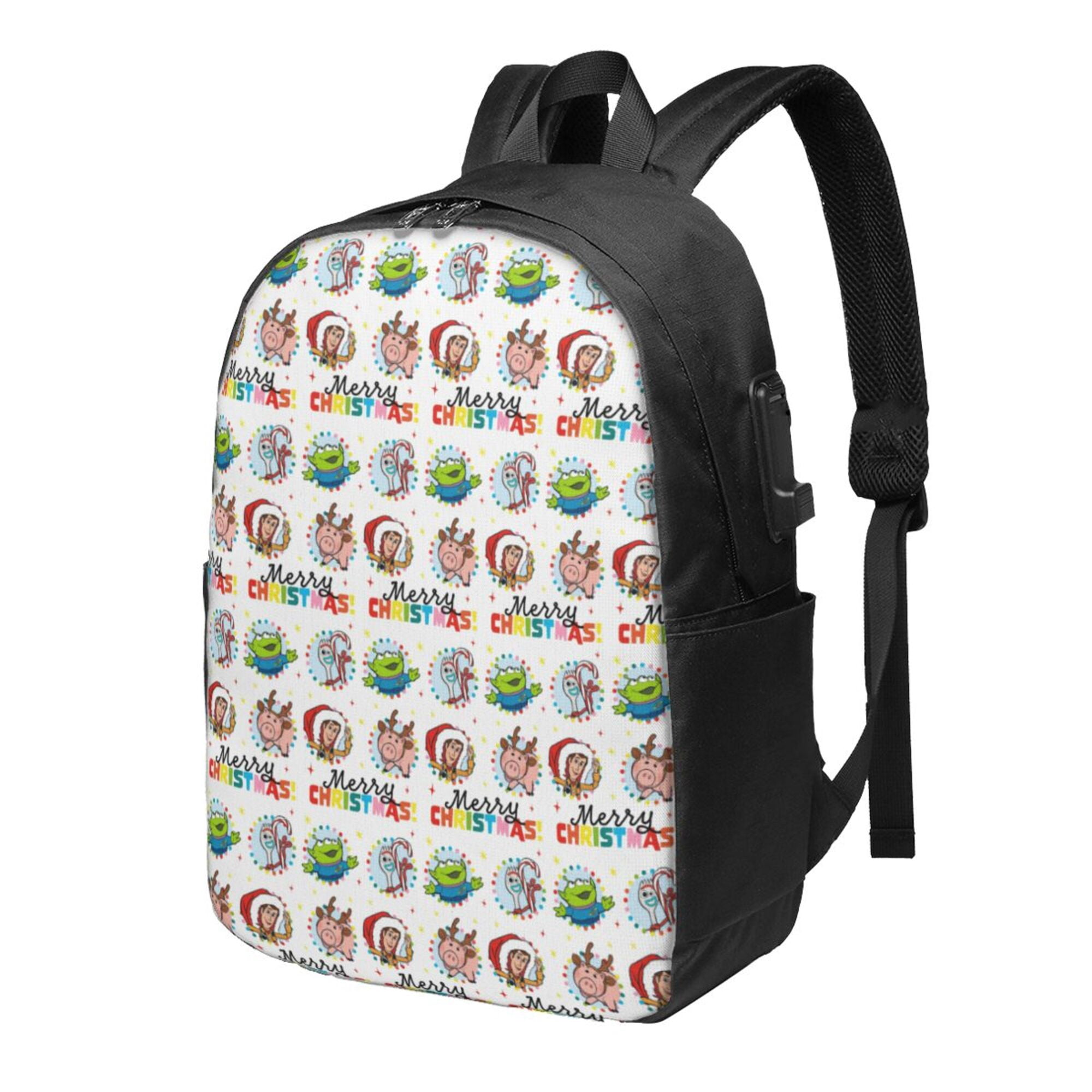 Merry Christmas To-y Sto-ry Laptop Backpack with USB Port & Headphone ...