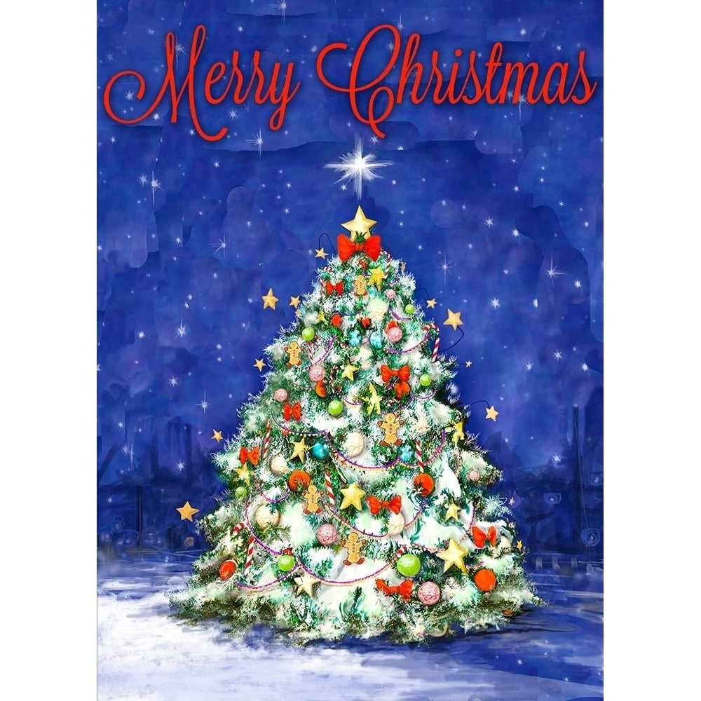 Merry Christmas Tree Poster Print by Diannart - Walmart.com