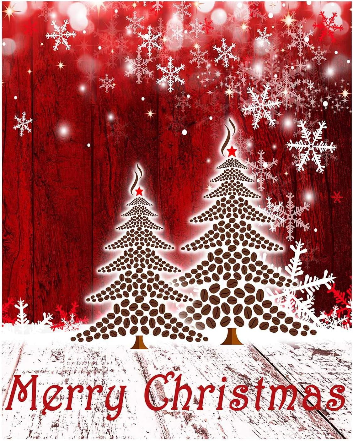 Merry Christmas Tree Snowflake Garden Flag Winter Snow Double Sided ...