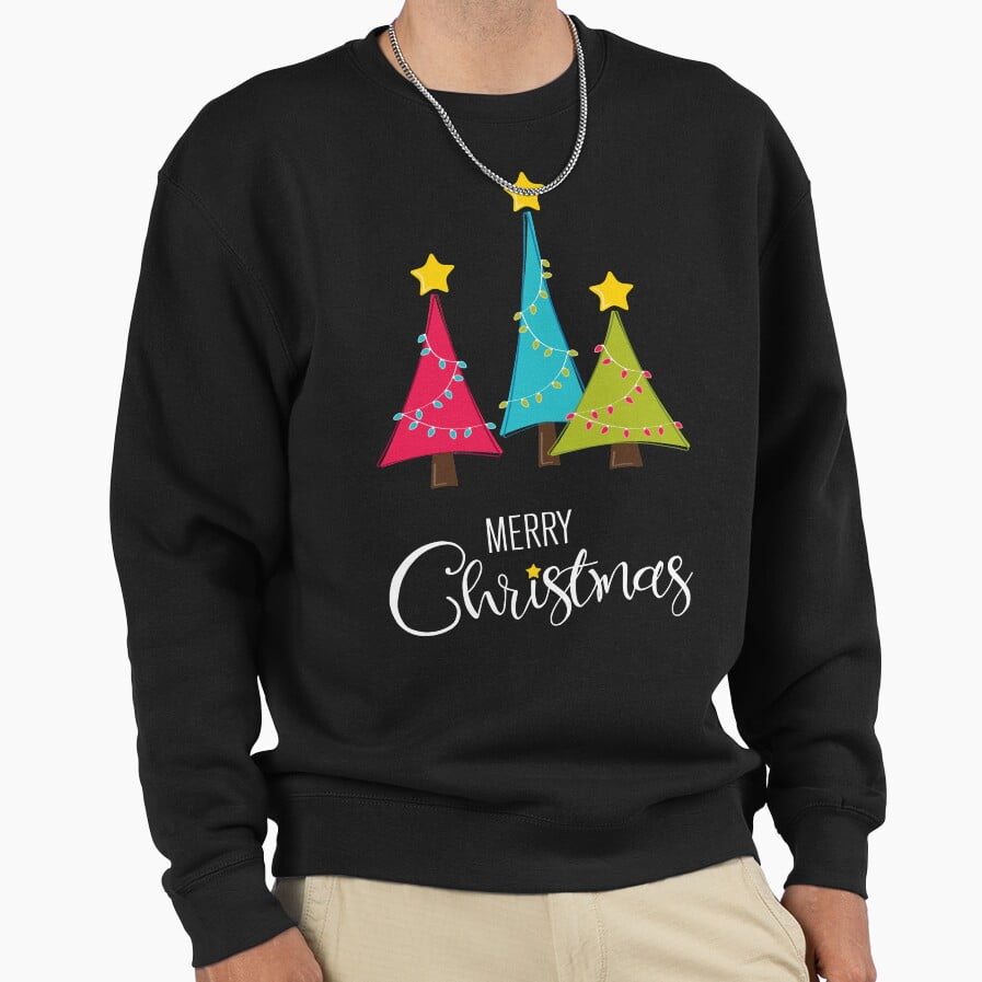 Merry Christmas Unisex Sweatshirt Funny Retro Vintage Holiday Graphic ...