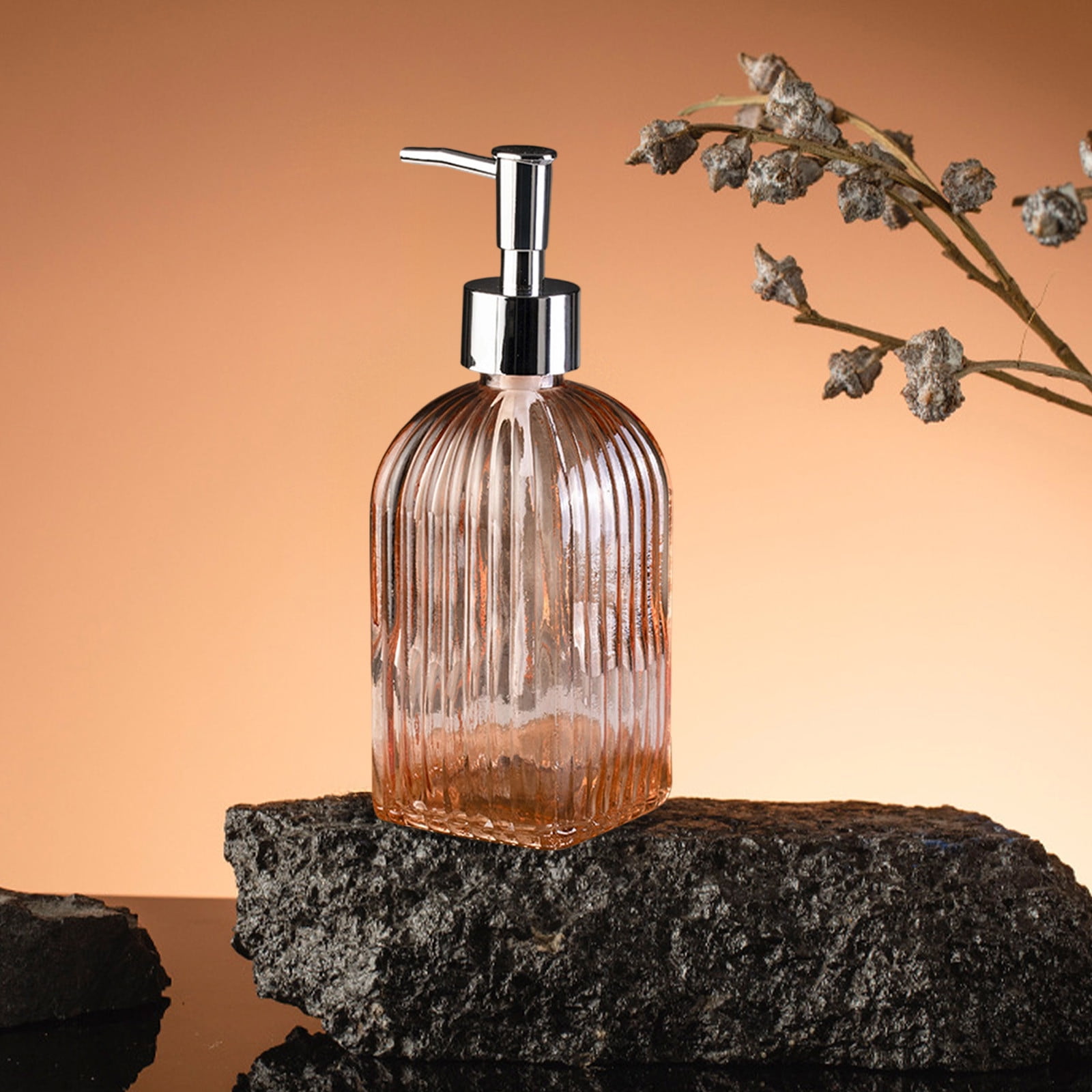 Merry Christmas - Vertical Stripe Liquid Soap Bottle Colored Glass ...