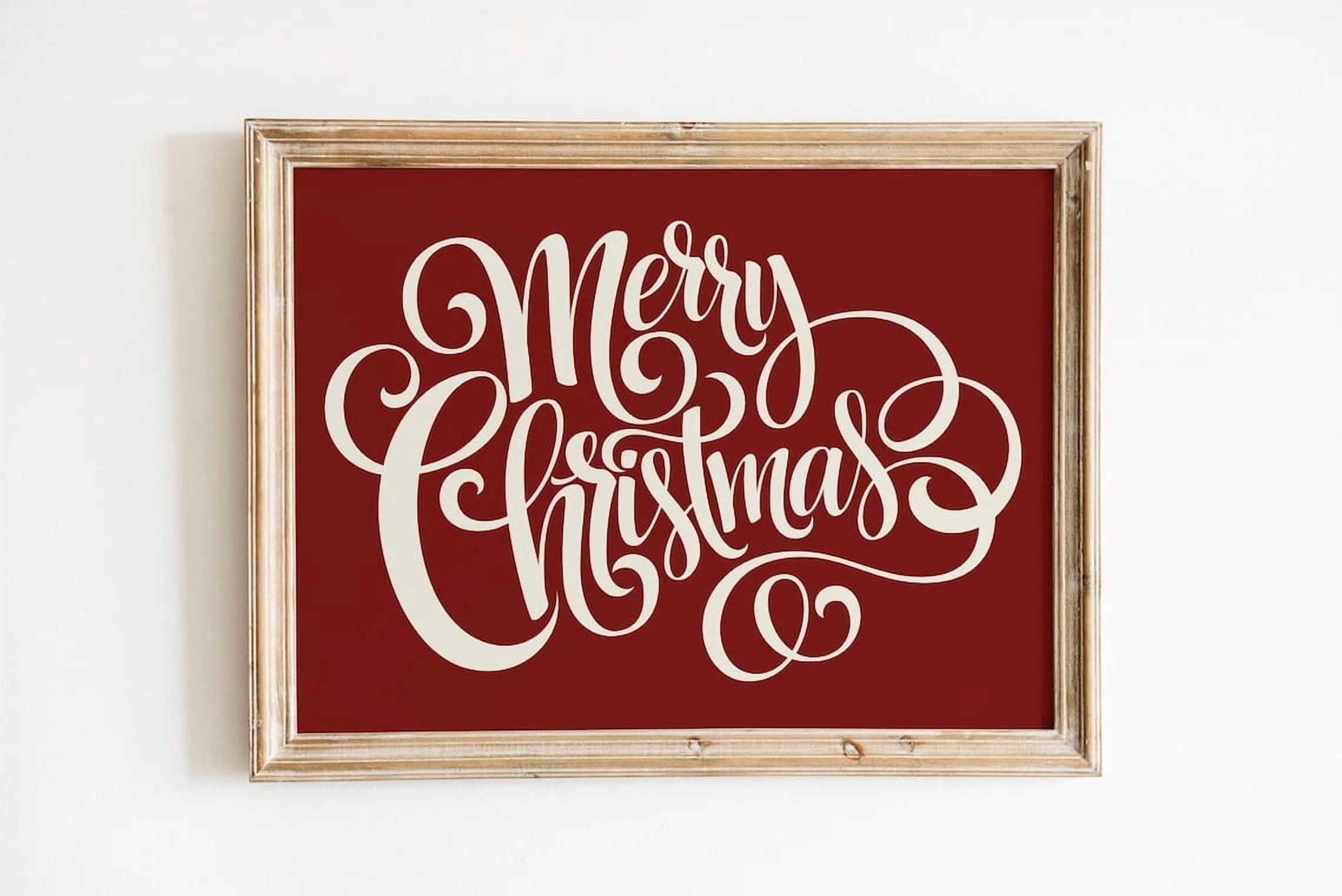 Merry Christmas Wall Art, Merry Christmas Print, Christmas Wall Art ...