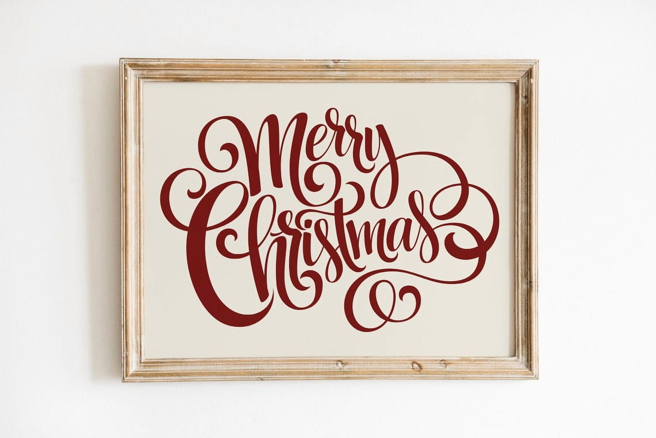 Merry Christmas Wall Art, Merry Christmas Print, Christmas Wall Art ...