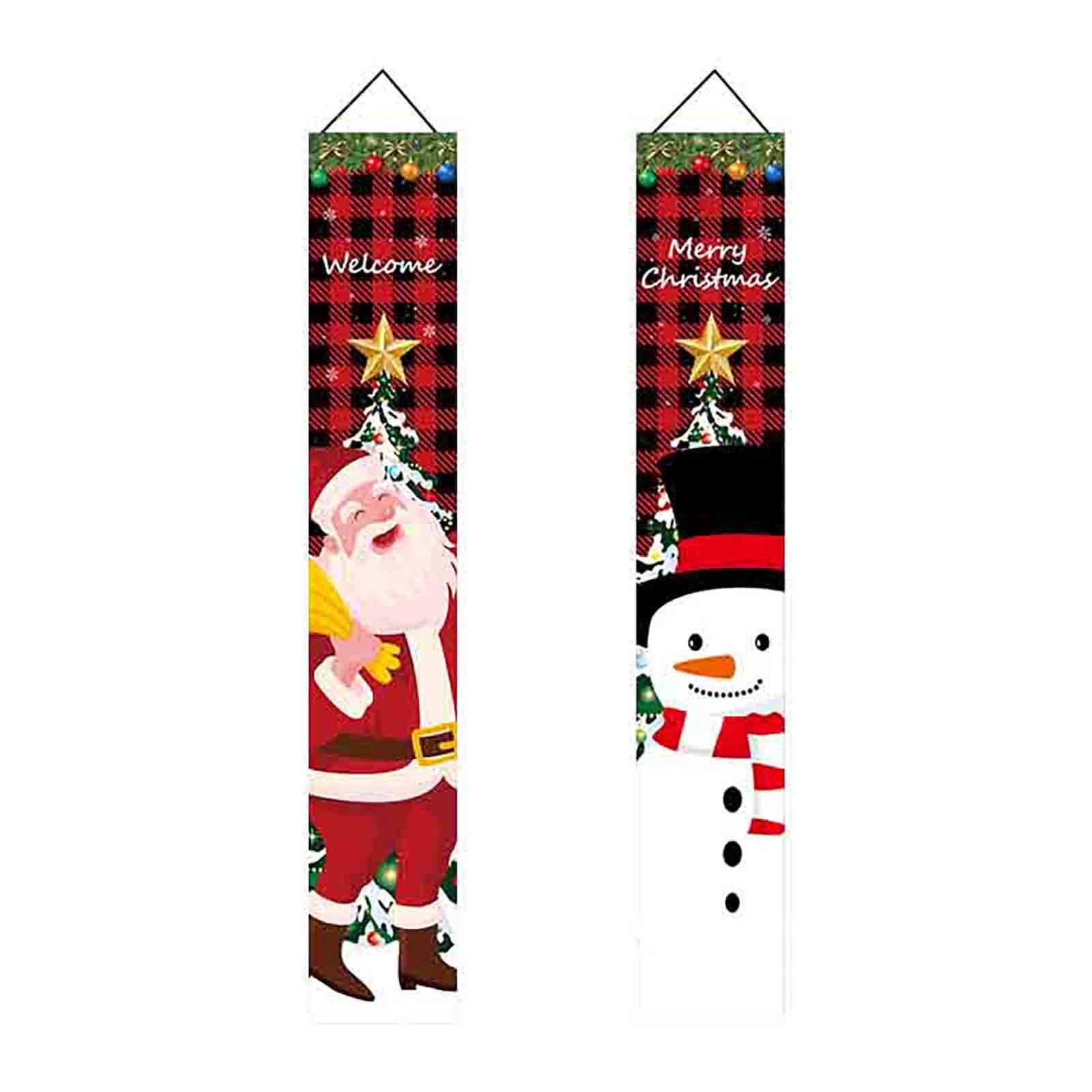 Merry Christmas Welcome Sign Hanging Banner Outdoor Indoor Holiday ...