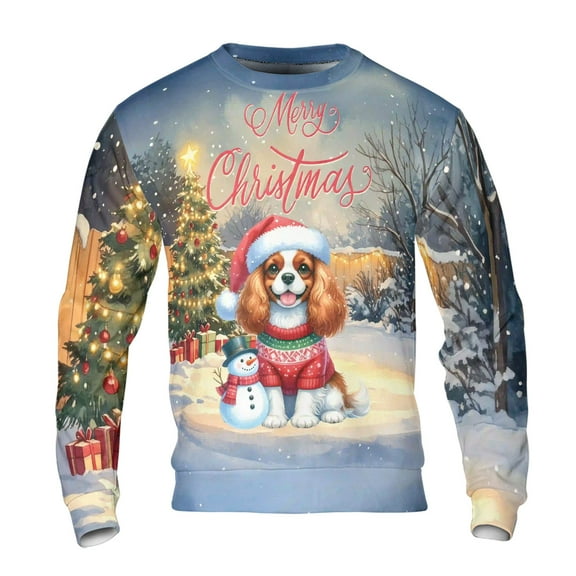 Merry Christmas Cavalier King Charles Spaniel Enjoys Woofmas Winter ...